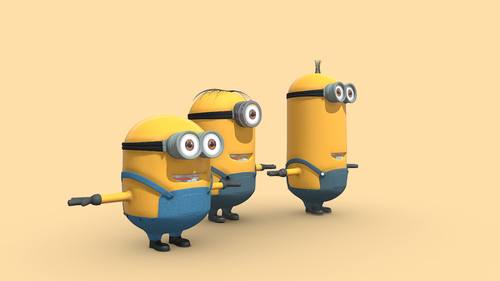 Minions Gang Kevin Stuart Bob Model - TurboSquid 2168041