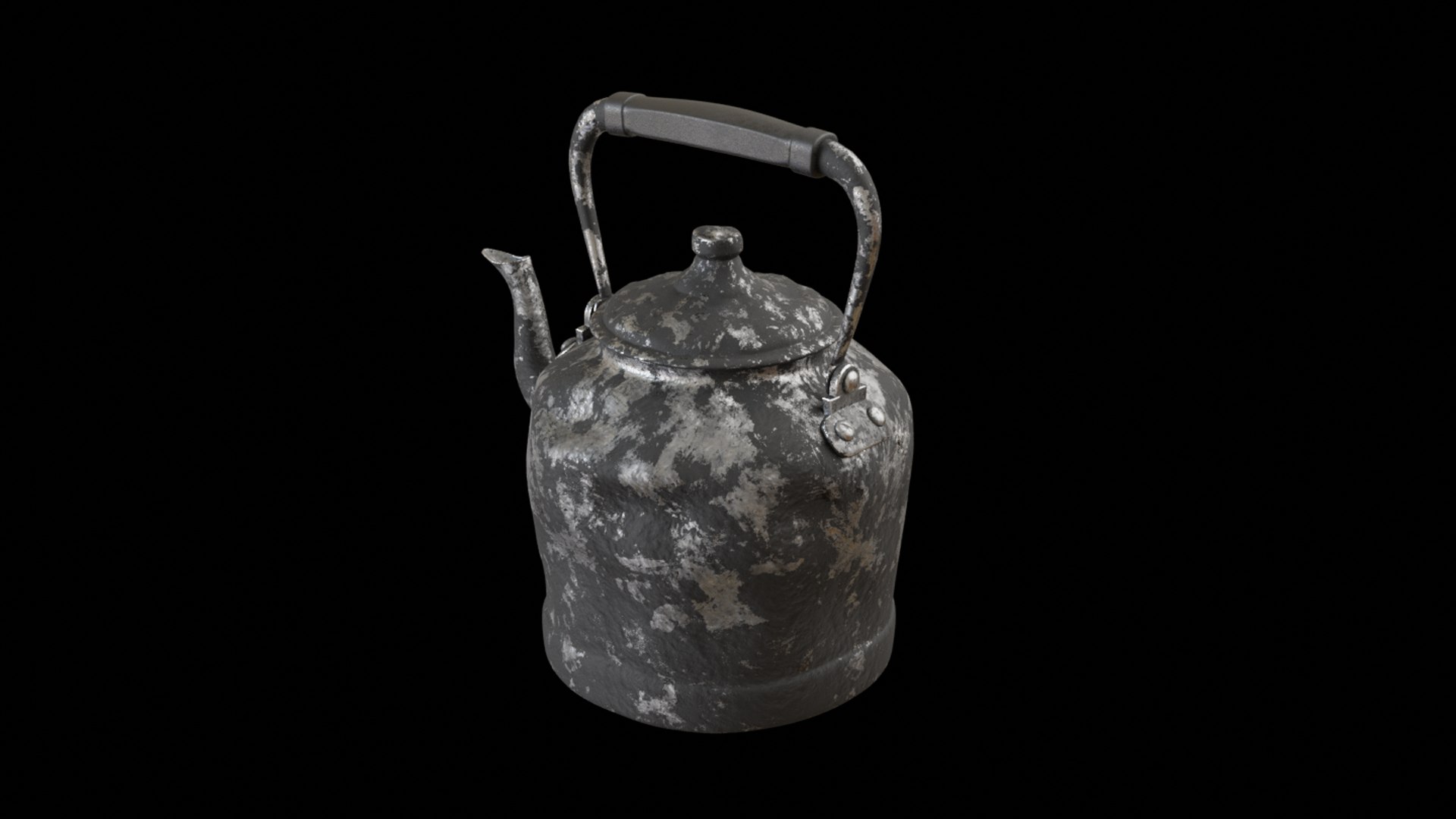 Old Rusty Kettle Camping 3D Model - TurboSquid 1626665