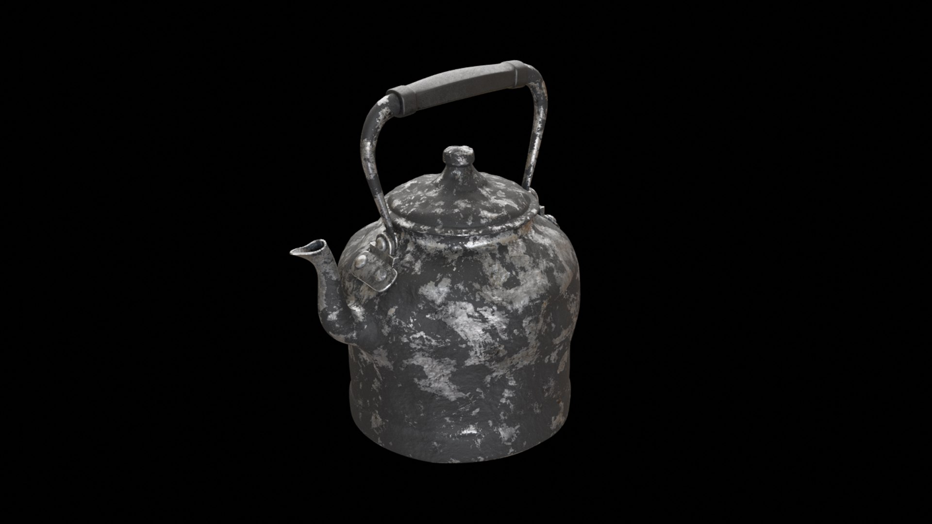 Old Rusty Kettle Camping 3D Model - TurboSquid 1626665