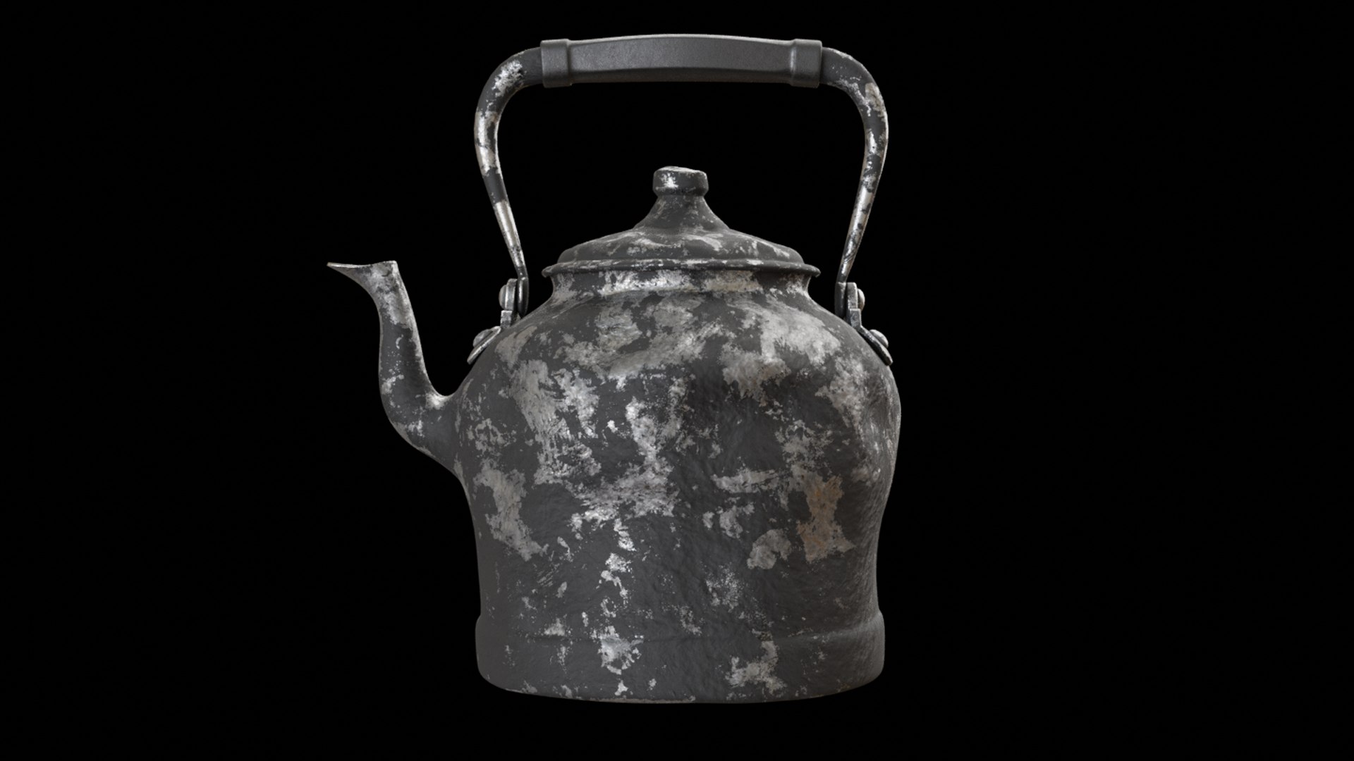 Old Rusty Kettle Camping 3D Model - TurboSquid 1626665