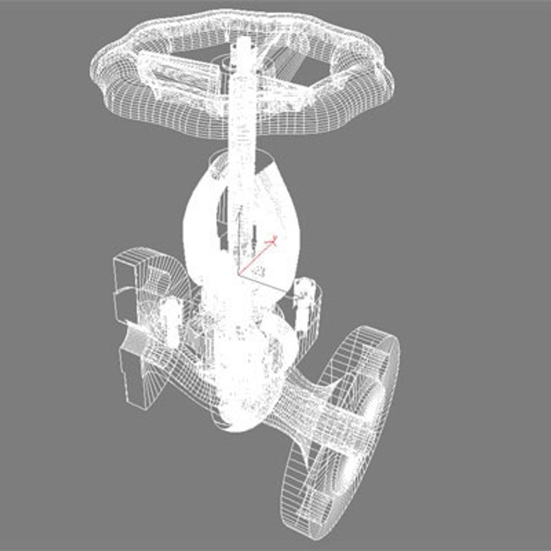 3d model valve check controlled modeled