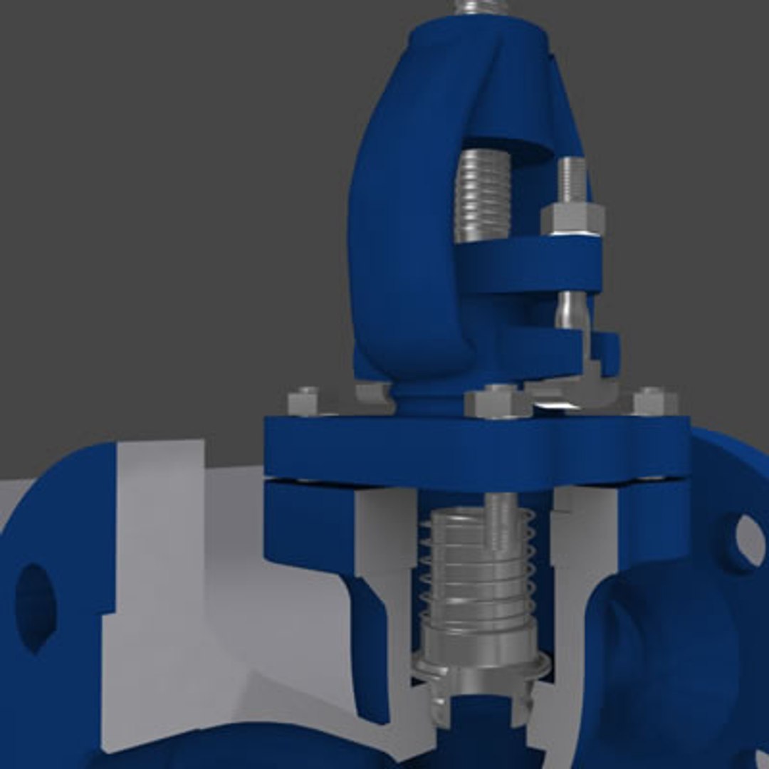 3d model valve check controlled modeled