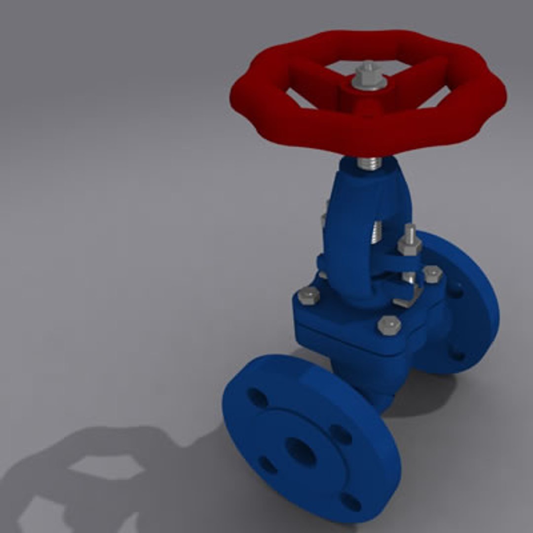 3d model valve check controlled modeled