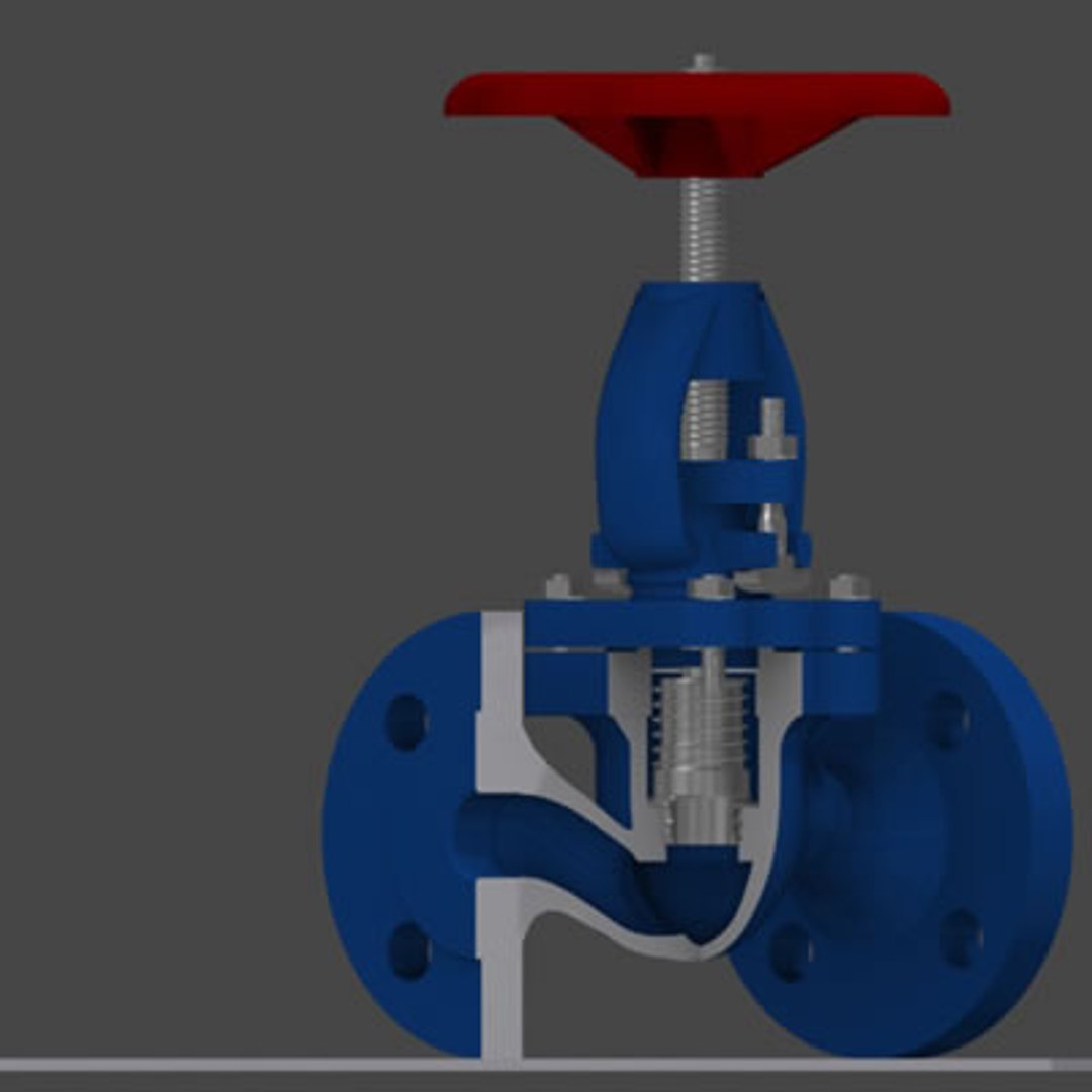 3d model valve check controlled modeled