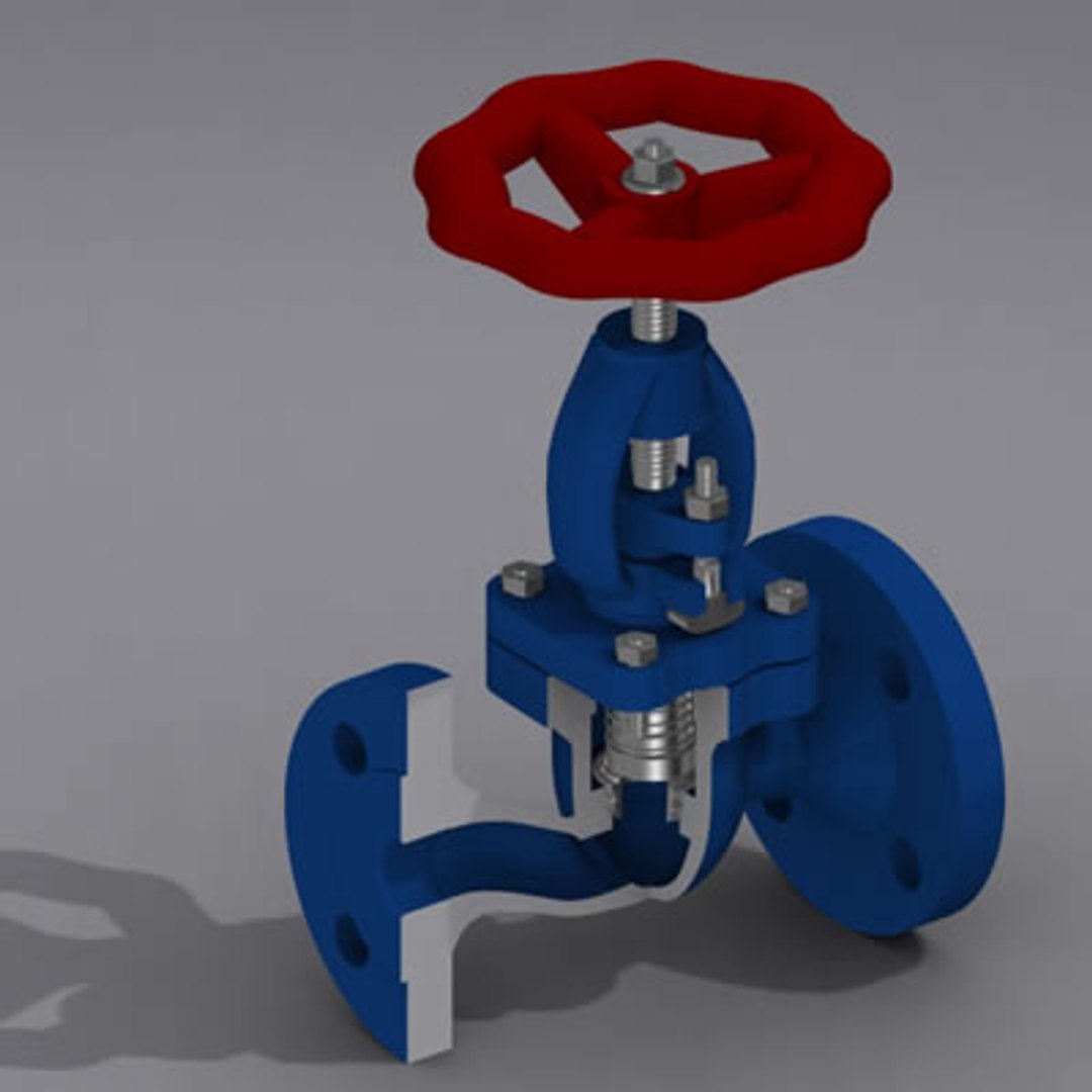 3d model valve check controlled modeled