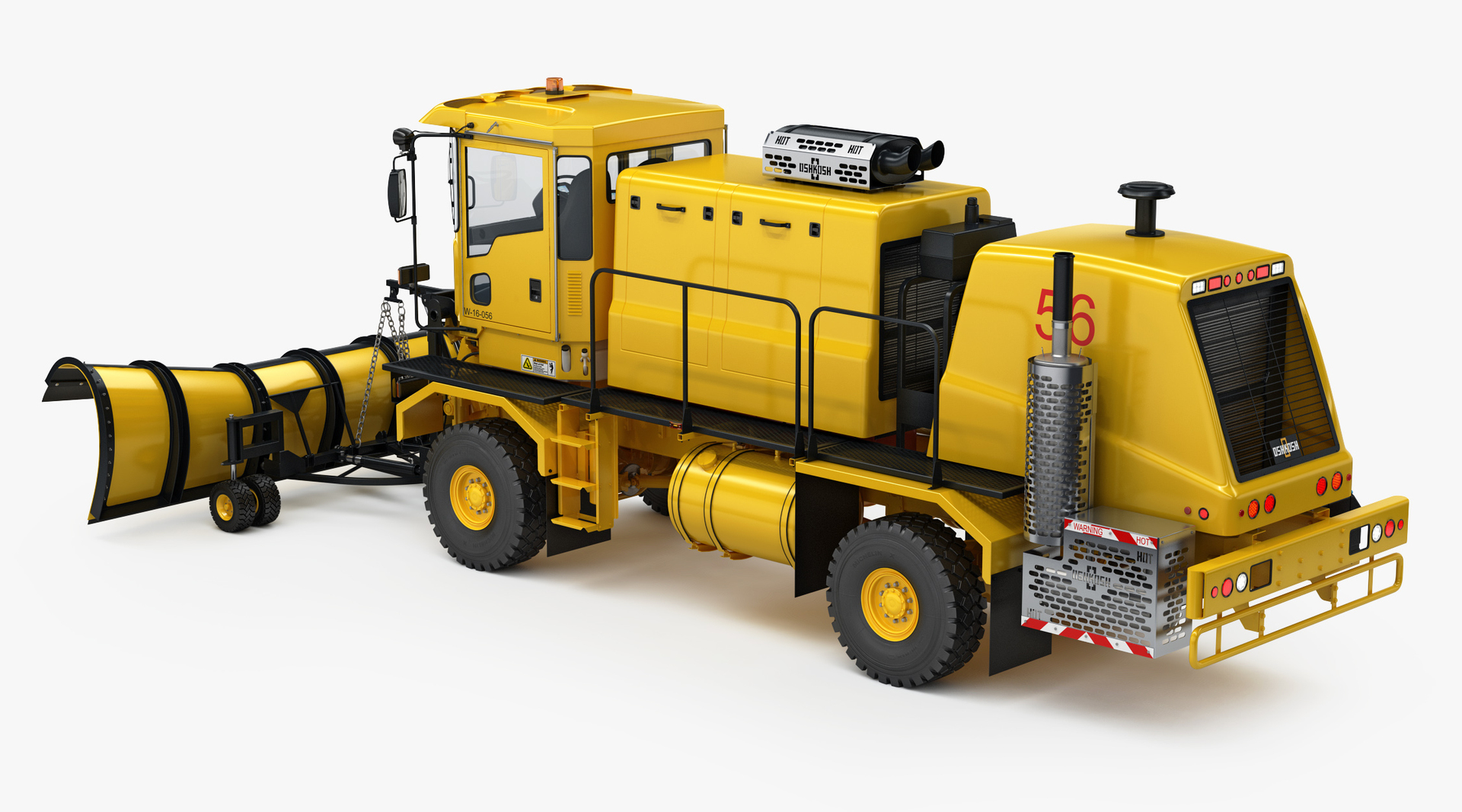 3D oshkosh airport snow plow model - TurboSquid 1285829