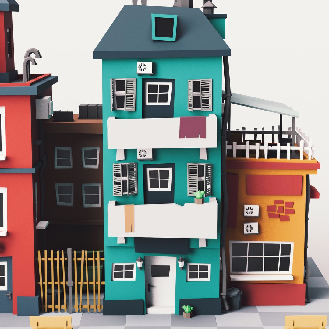 Street Buildings 02 3D Model - TurboSquid 1971848