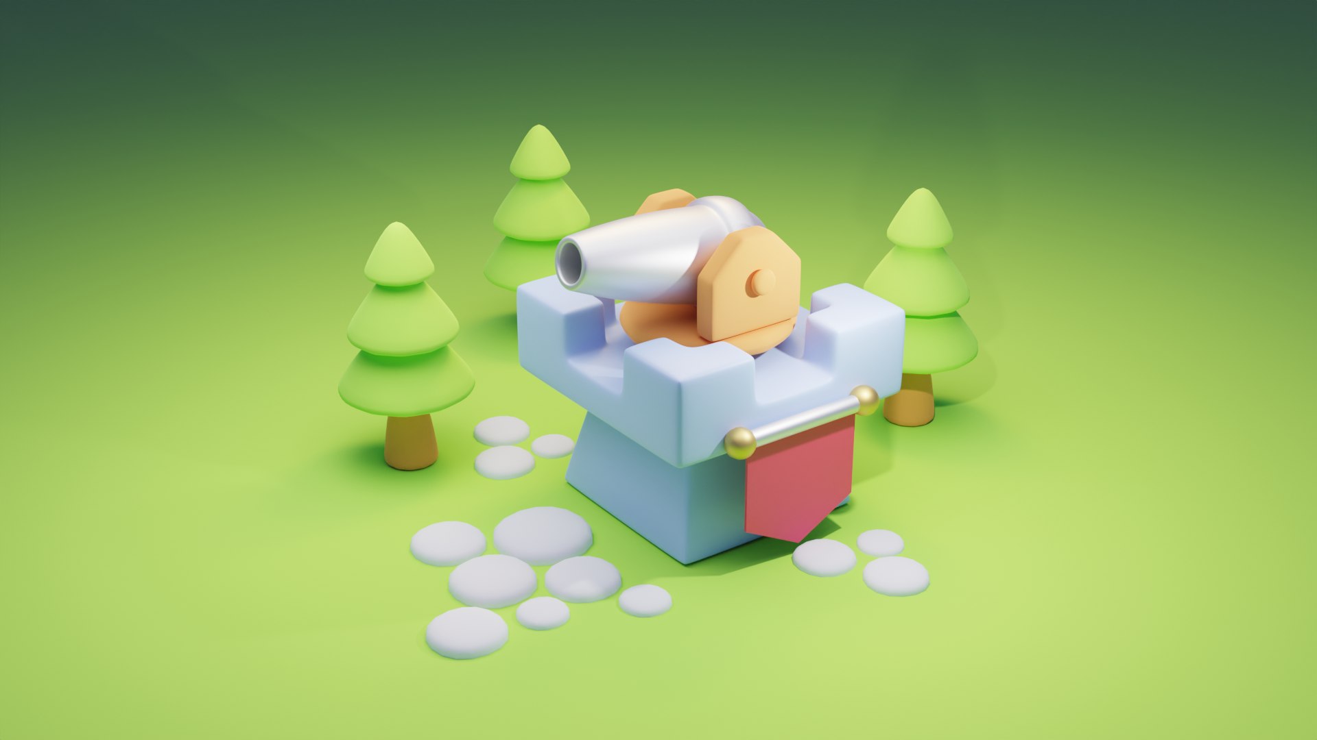 3D Cannon - TurboSquid 2169840
