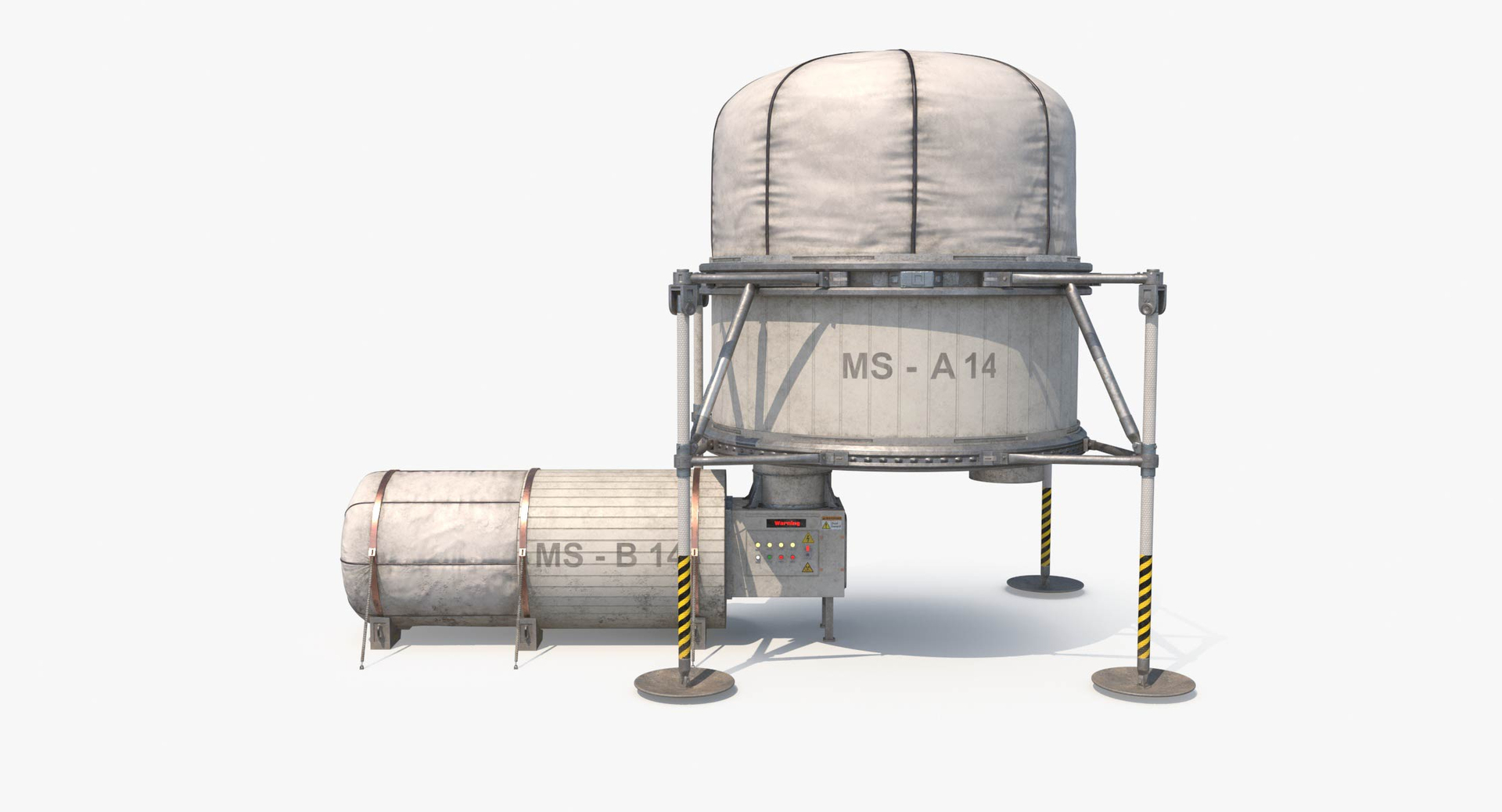 Space Colonization Base Silo Clean and Dirty 3D model - TurboSquid 2122459