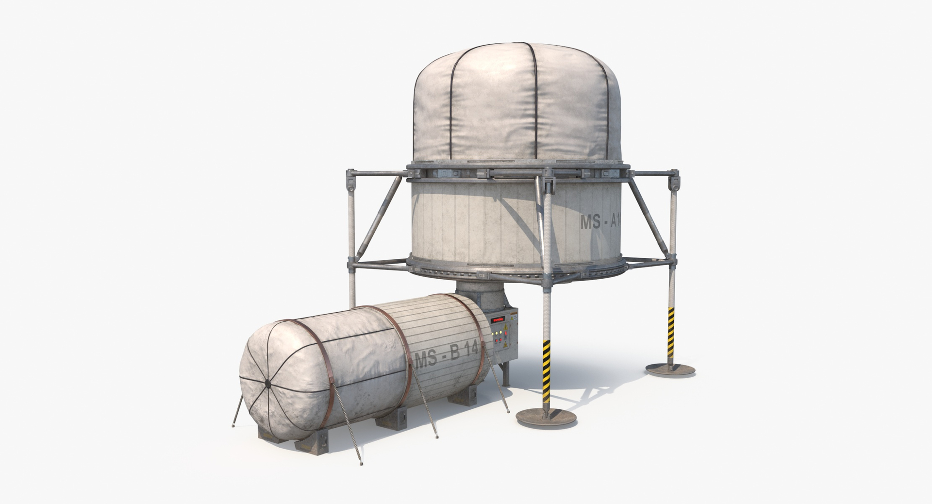 Space Colonization Base Silo Clean and Dirty 3D model - TurboSquid 2122459