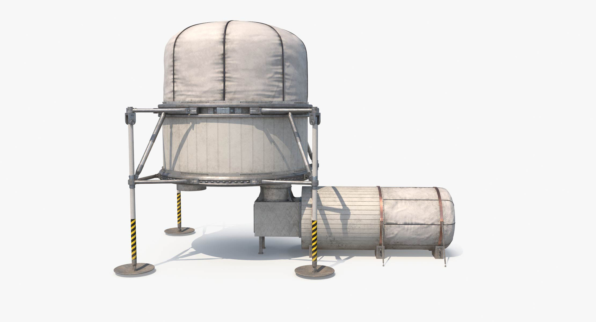 Space Colonization Base Silo Clean and Dirty 3D model - TurboSquid 2122459