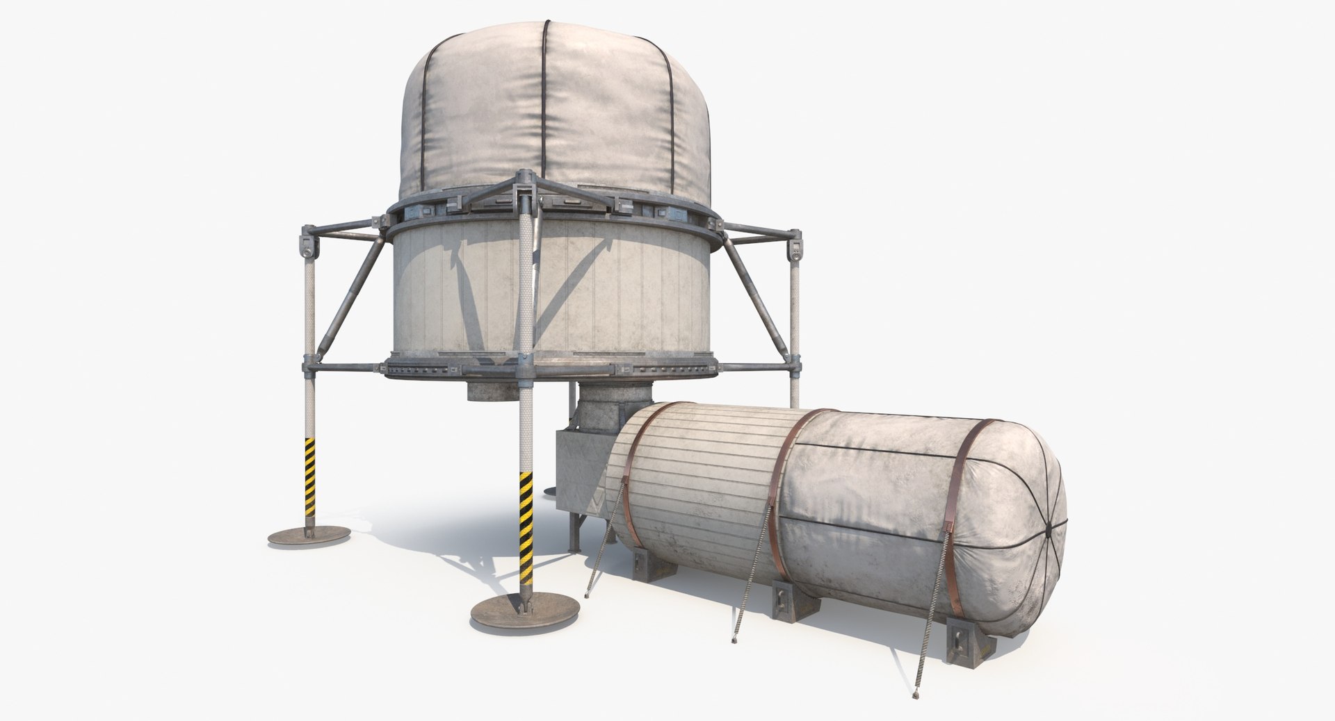 Space Colonization Base Silo Clean and Dirty 3D model - TurboSquid 2122459