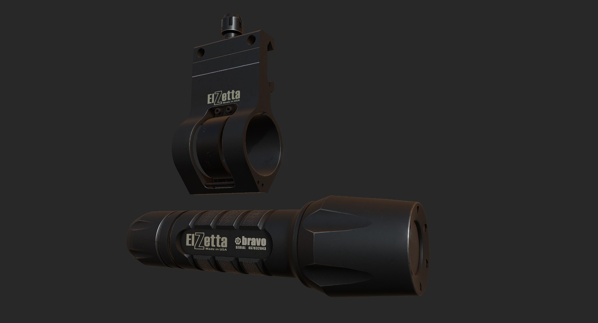 3D Tactical Flashlight Model - TurboSquid 1461674
