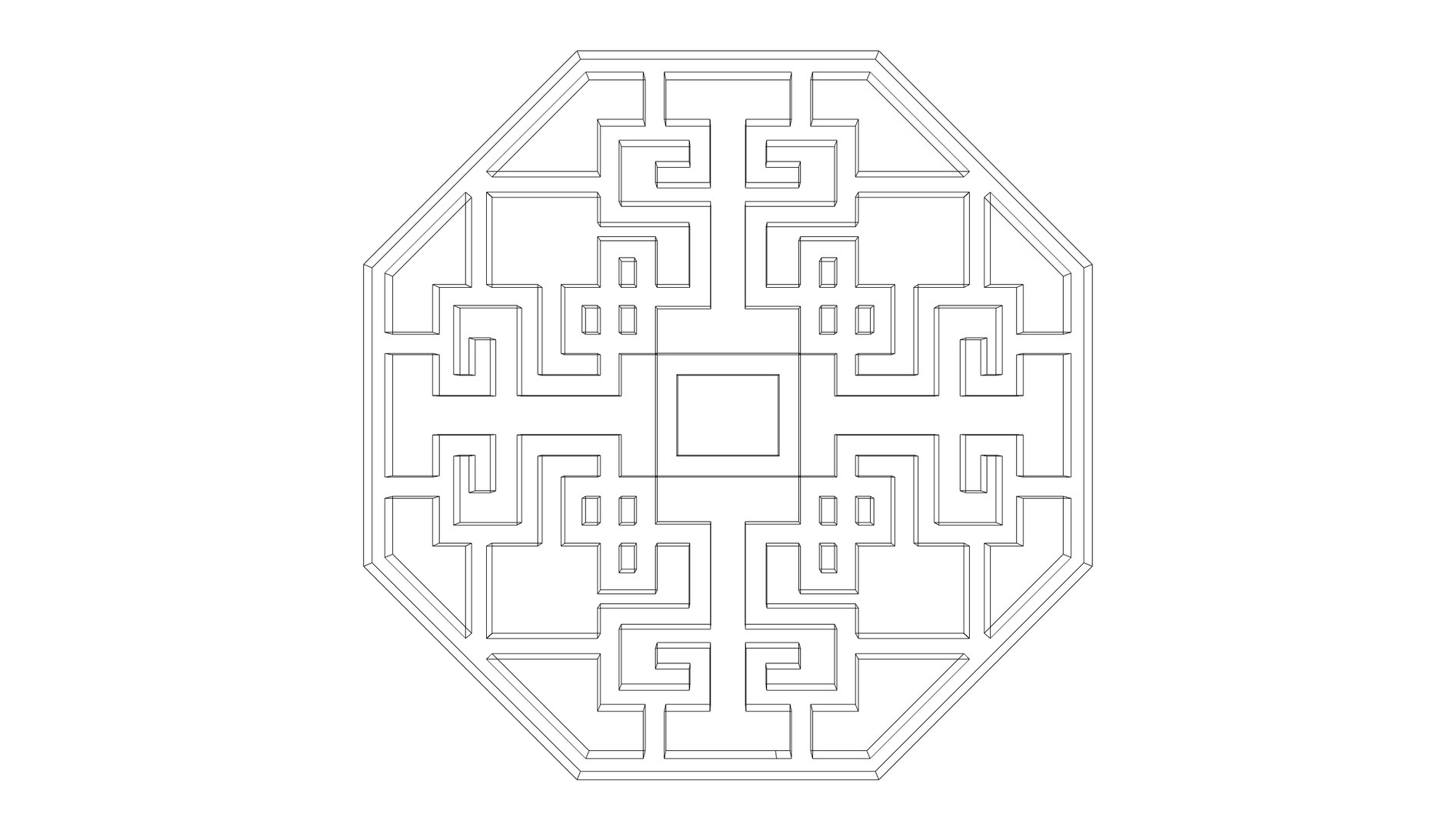 3D Chinese Style Window Frame Model - TurboSquid 1809306