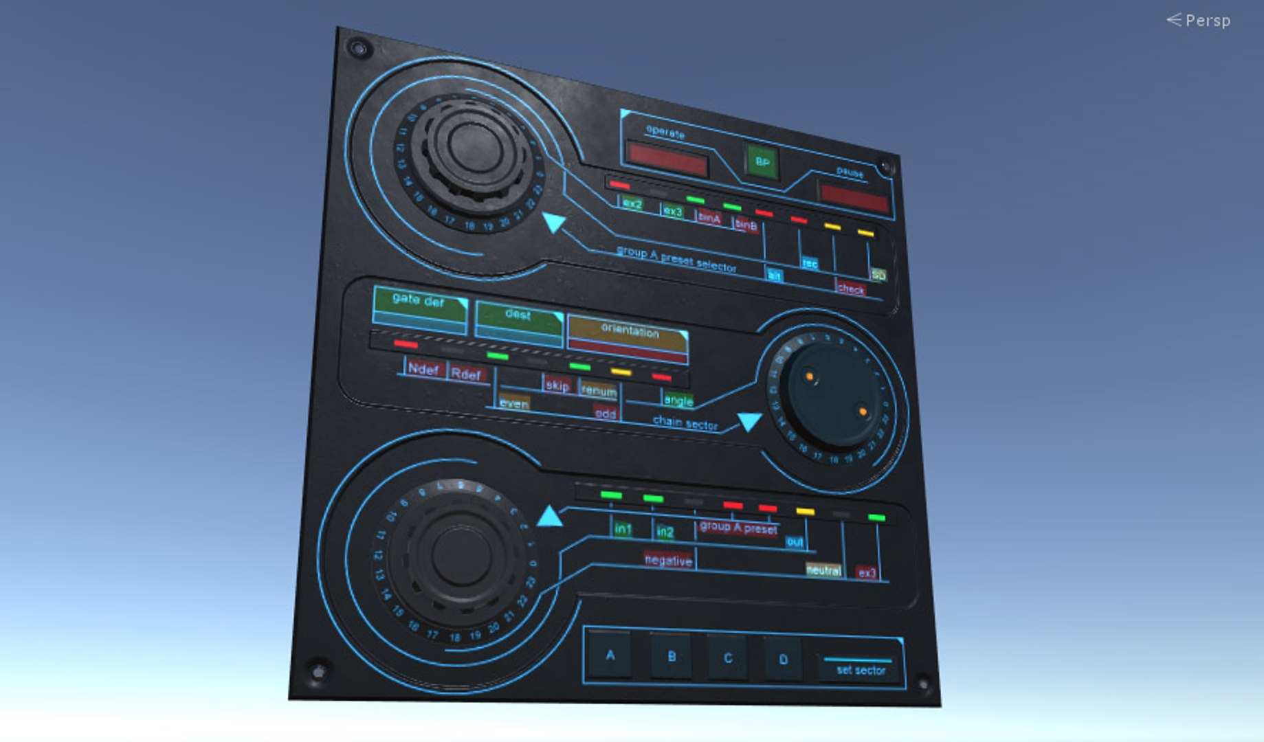 3d control panels