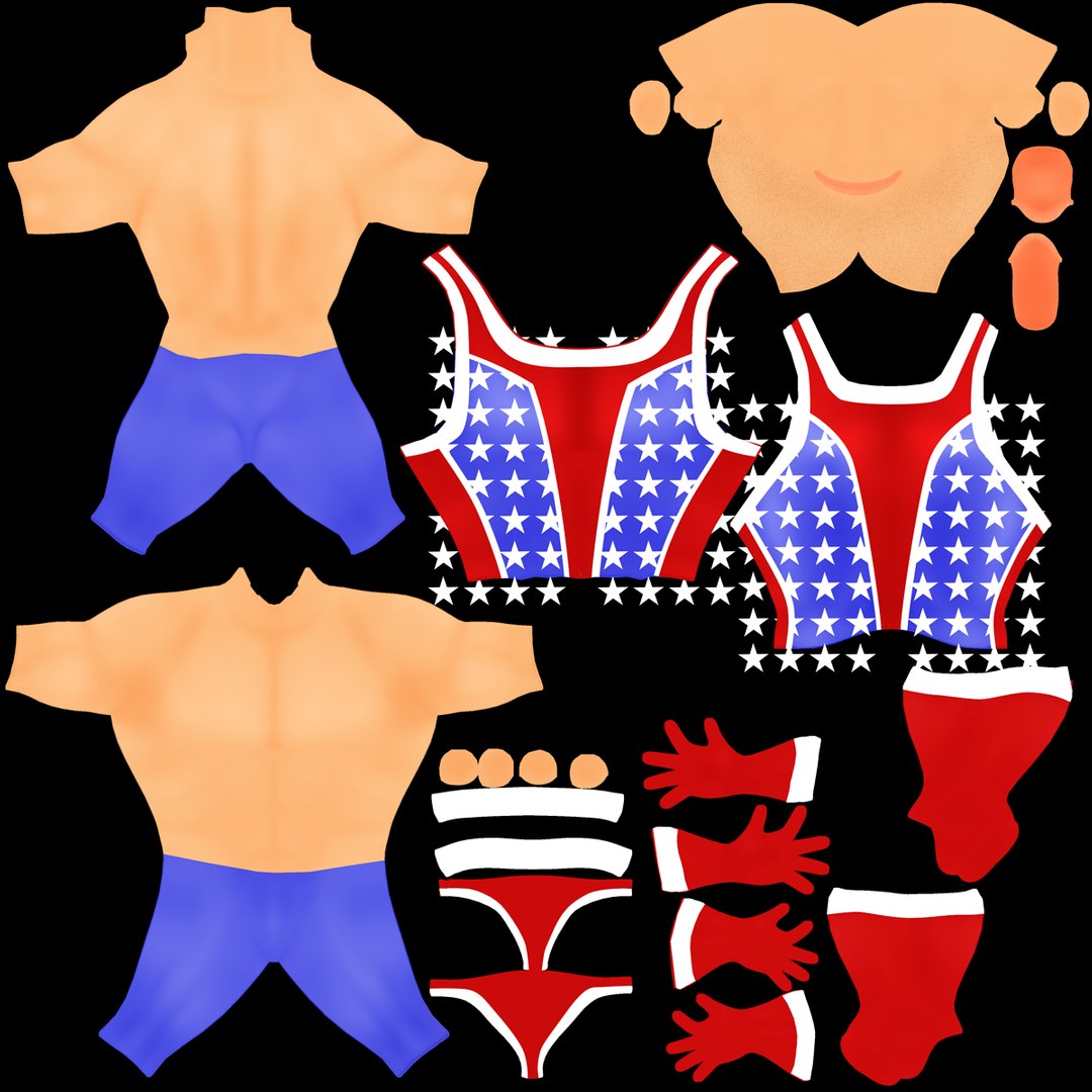 3d Hero Body Animation Model