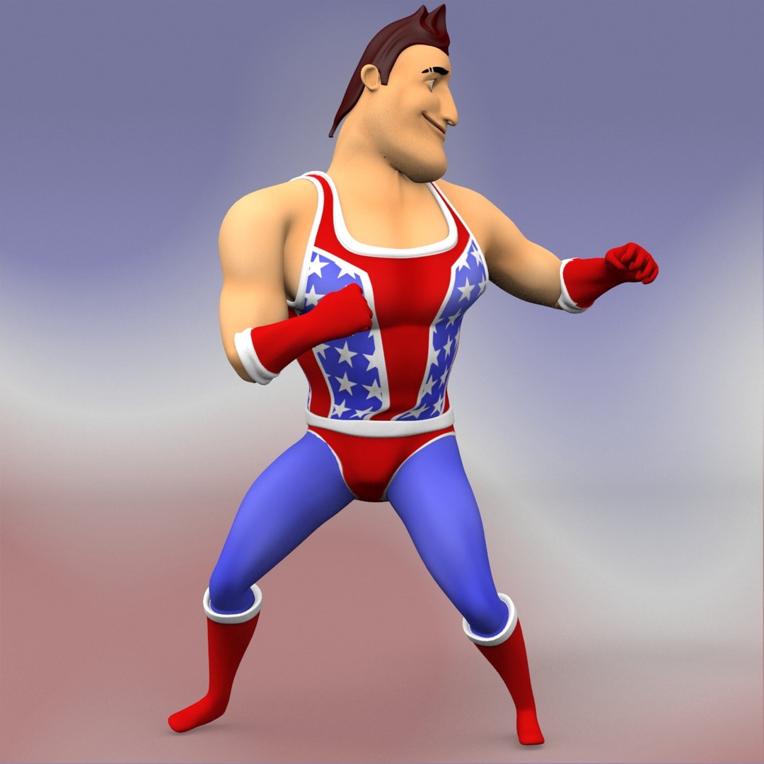 3d Hero Body Animation Model