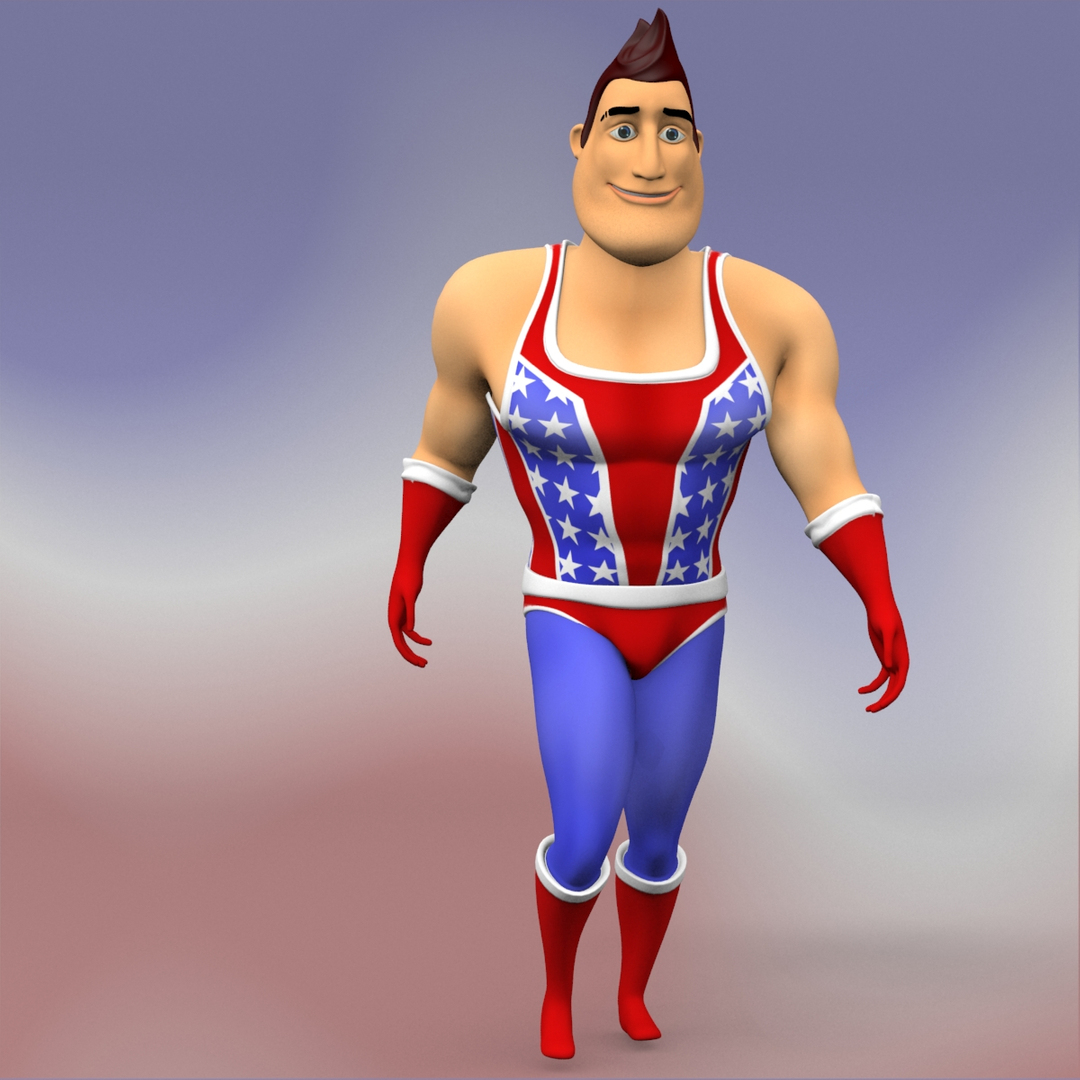 3d hero body animation model