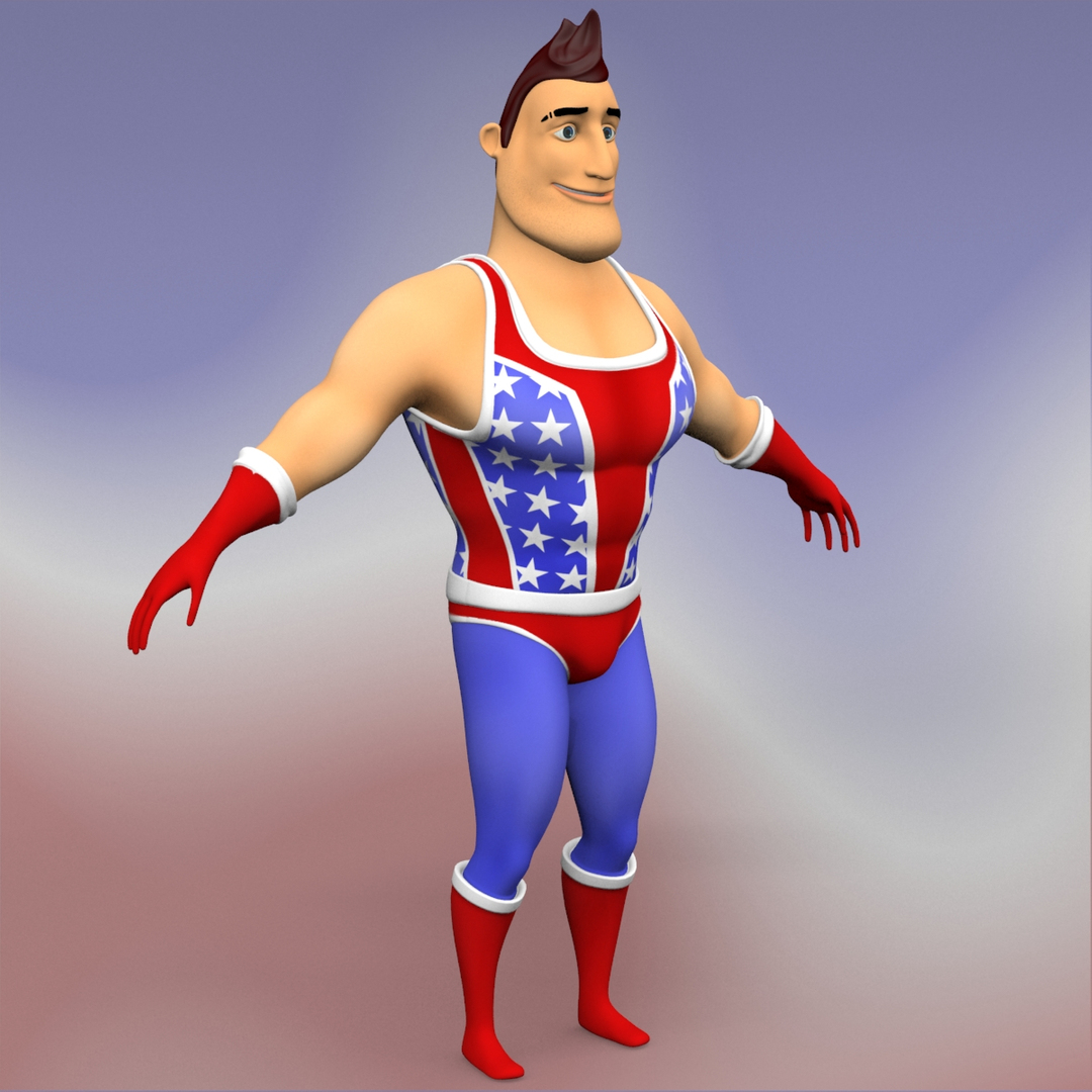 3d Hero Body Animation Model