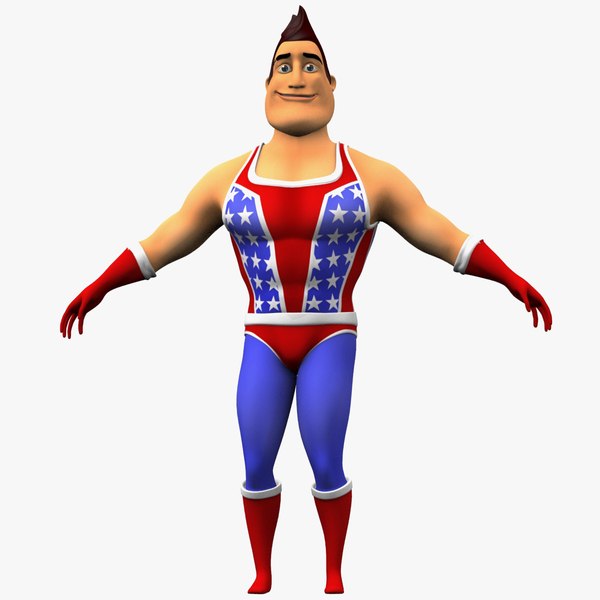 3d hero body animation model