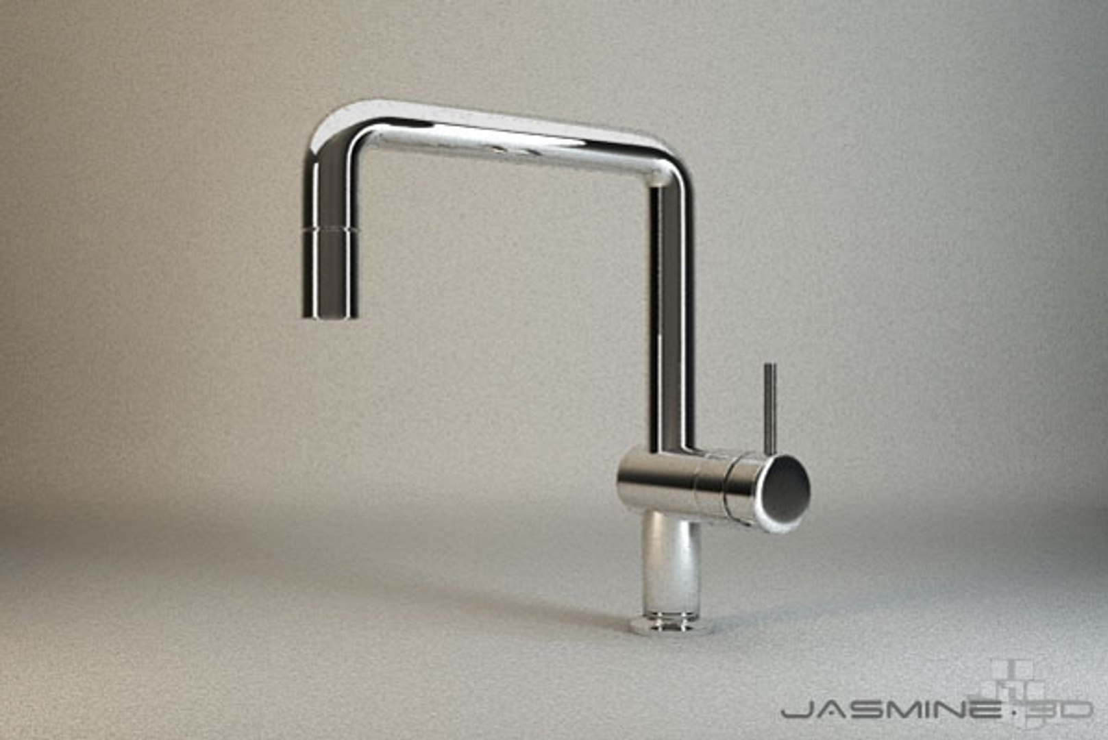 3d Faucet Chrome Model