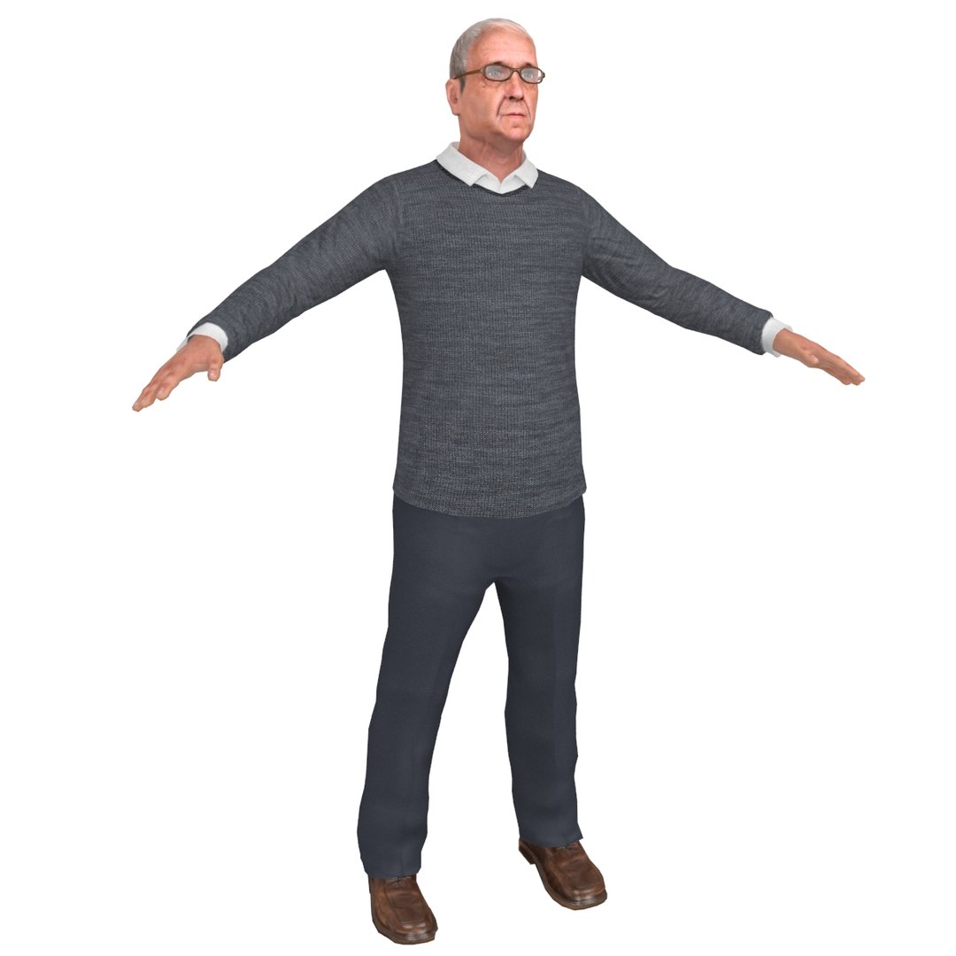 Old man 3D model - TurboSquid 1281532