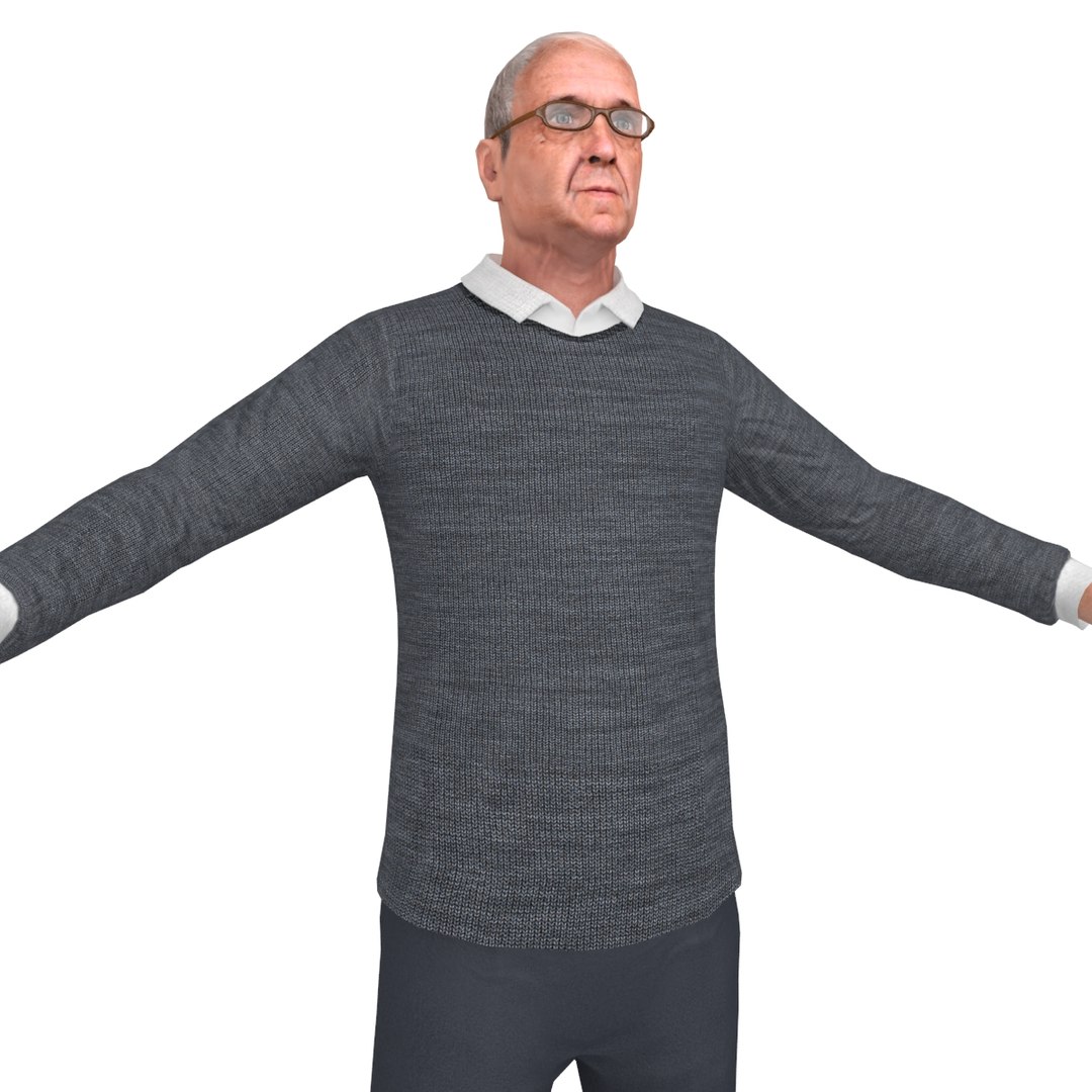 Old man 3D model - TurboSquid 1281532