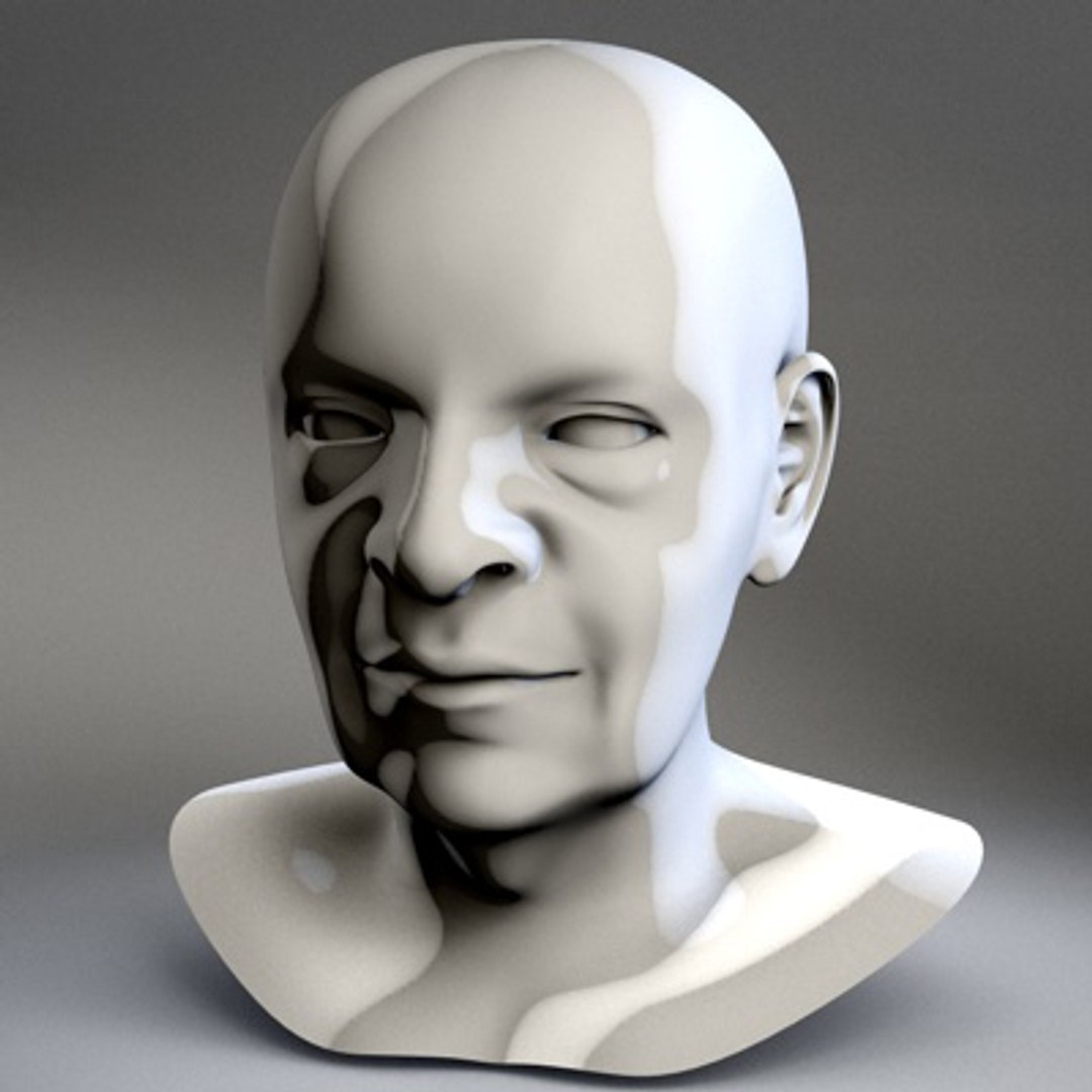 Head Old Man Edward 3d Model