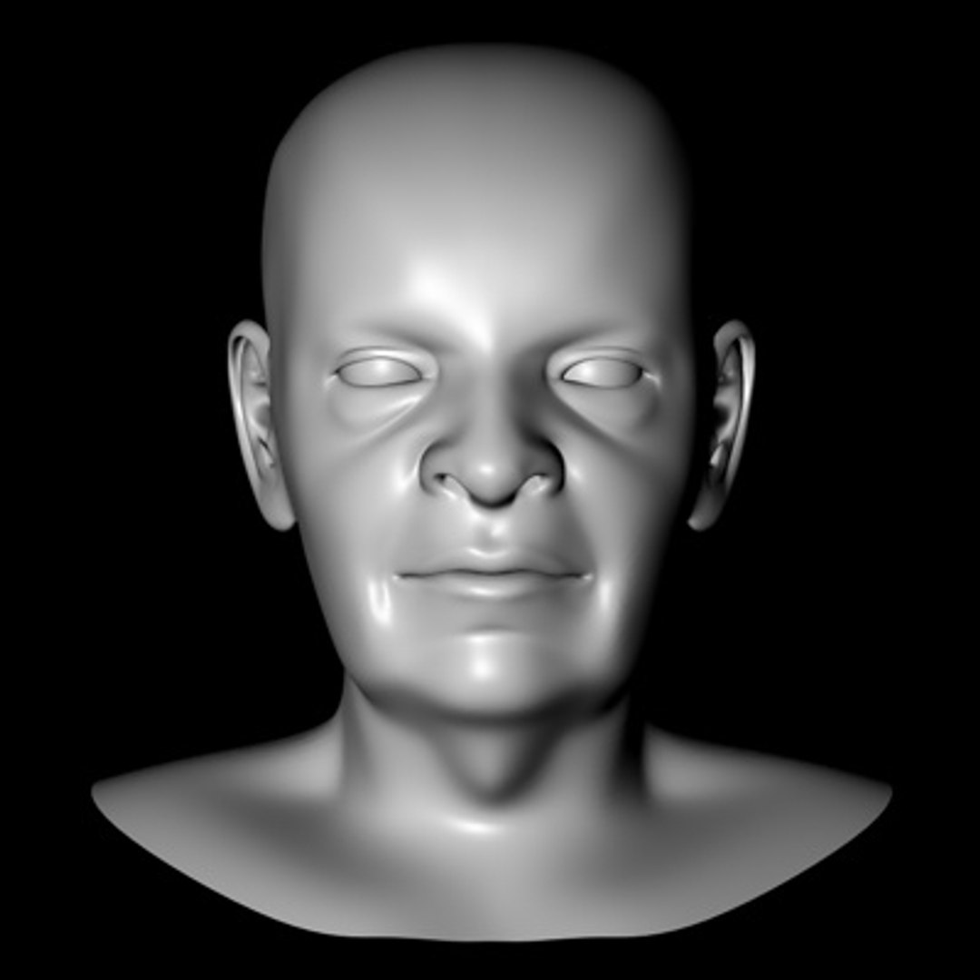 Head Old Man Edward 3d Model