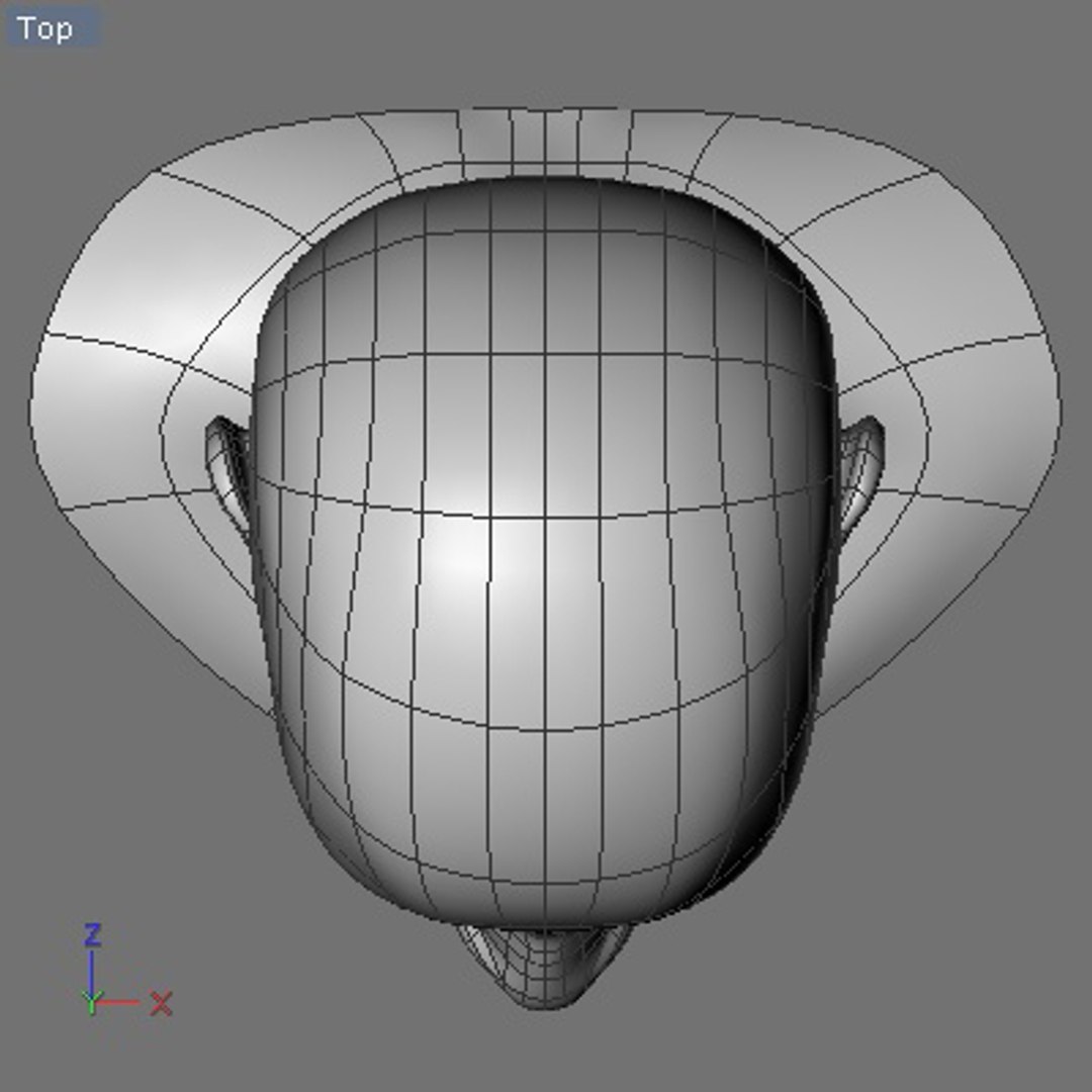 Head Old Man Edward 3d Model