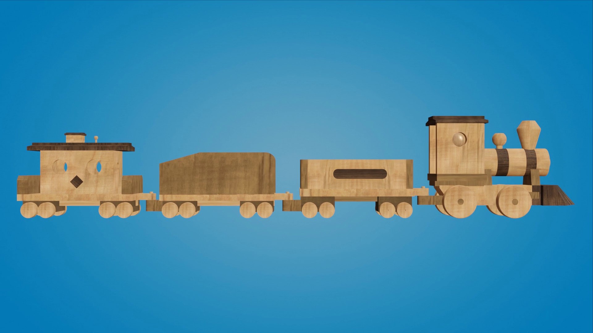 3D Handcrafted Wooden Locomotive Toy Train - TurboSquid 2470171