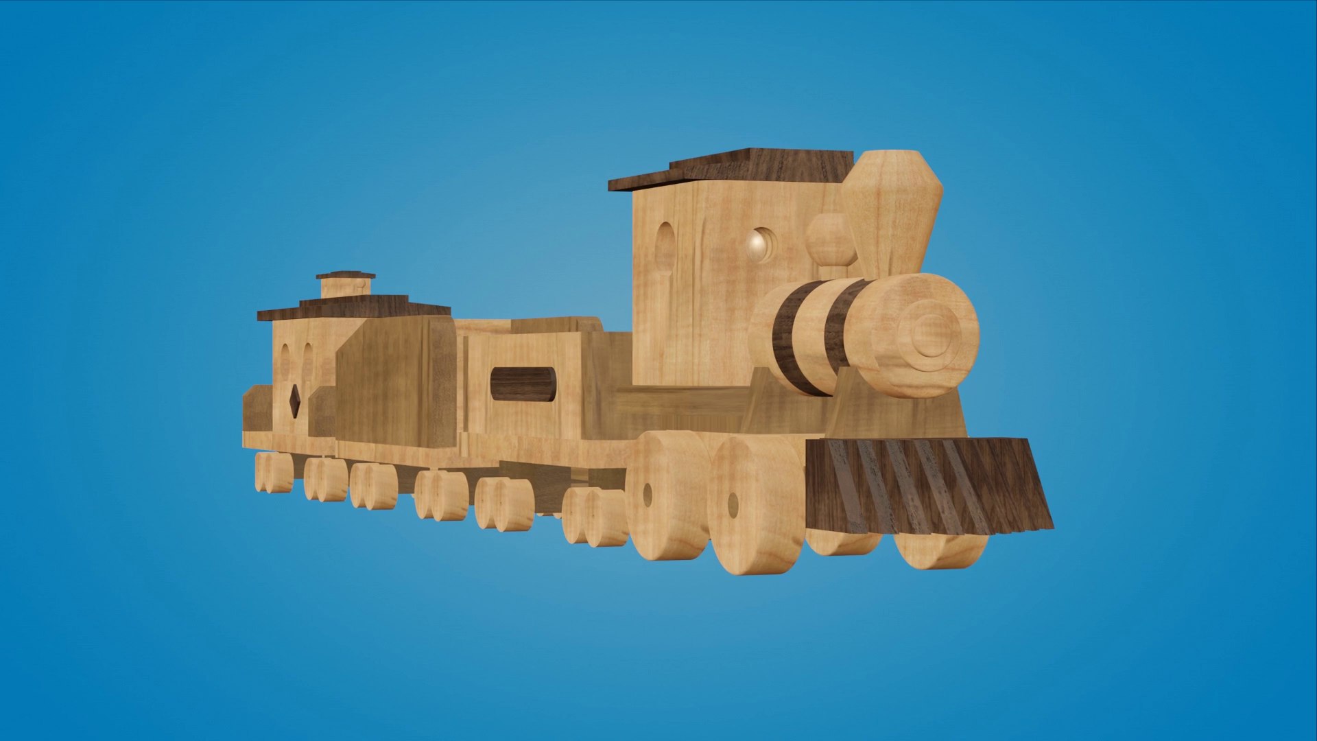 3D Handcrafted Wooden Locomotive Toy Train - TurboSquid 2470171