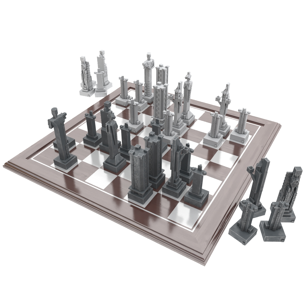 3D chess set model - TurboSquid 1307707
