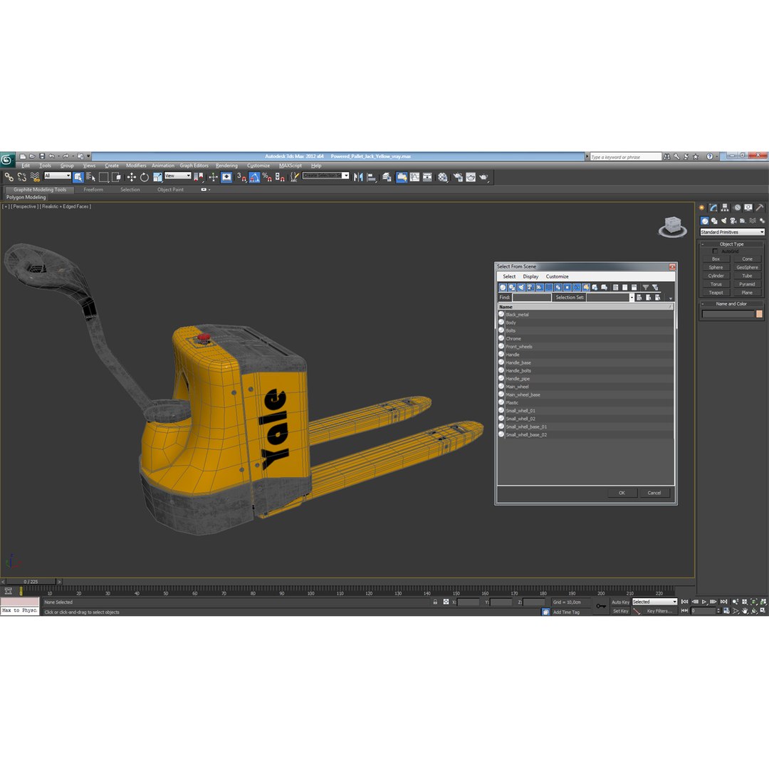 max powered pallet jack yellow