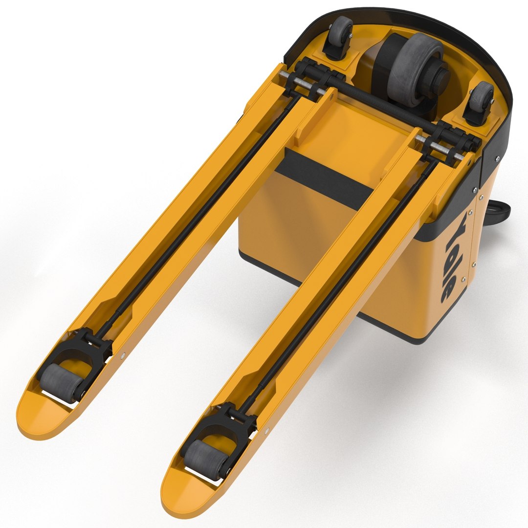 max powered pallet jack yellow