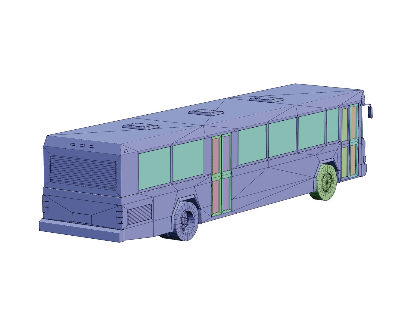 3D Cartoon Stylized City Bus Classic 80s Model - TurboSquid 1788973