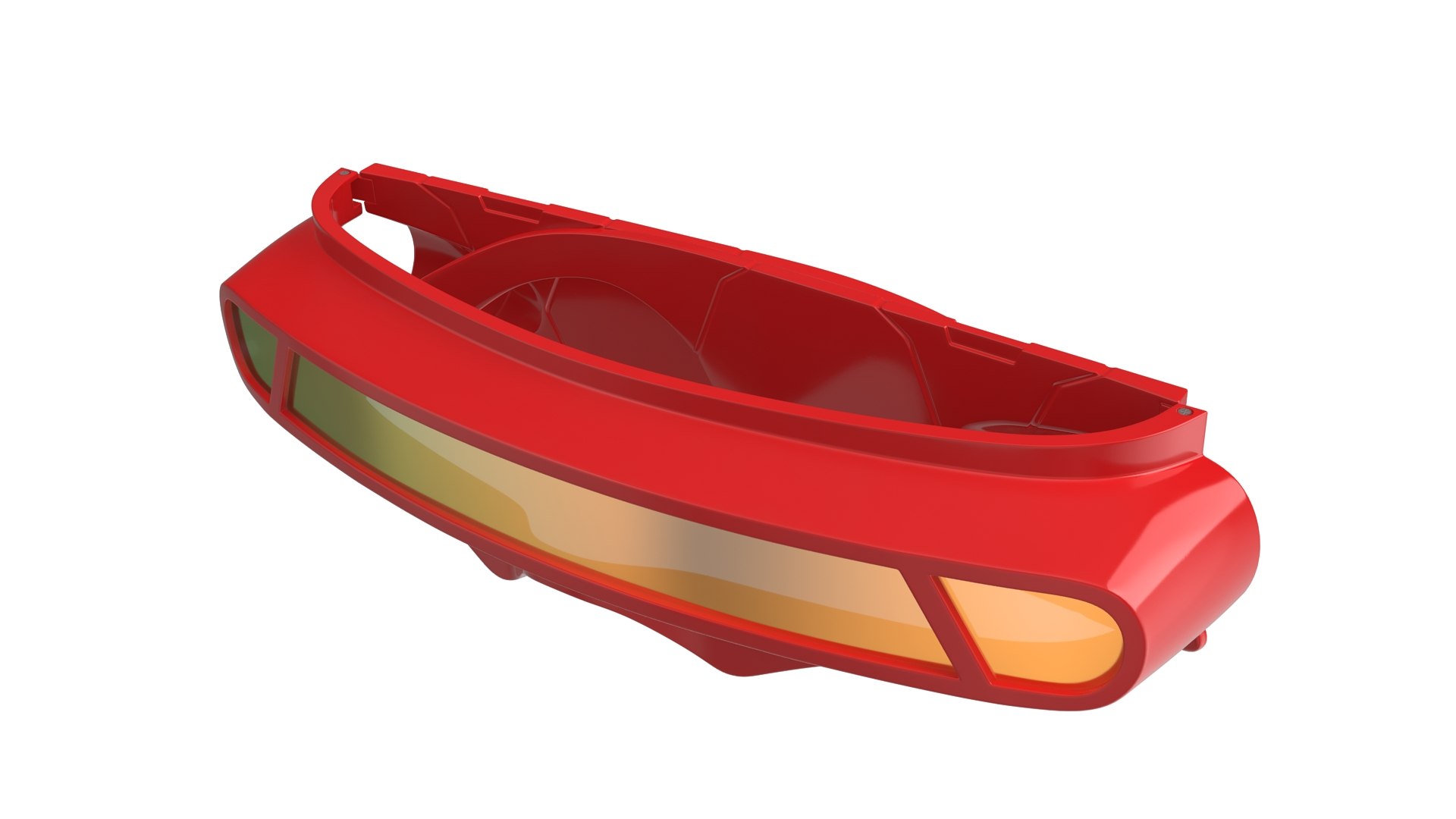 3D Futuristic Mono Lens Sunglasses Red - TurboSquid 2239803