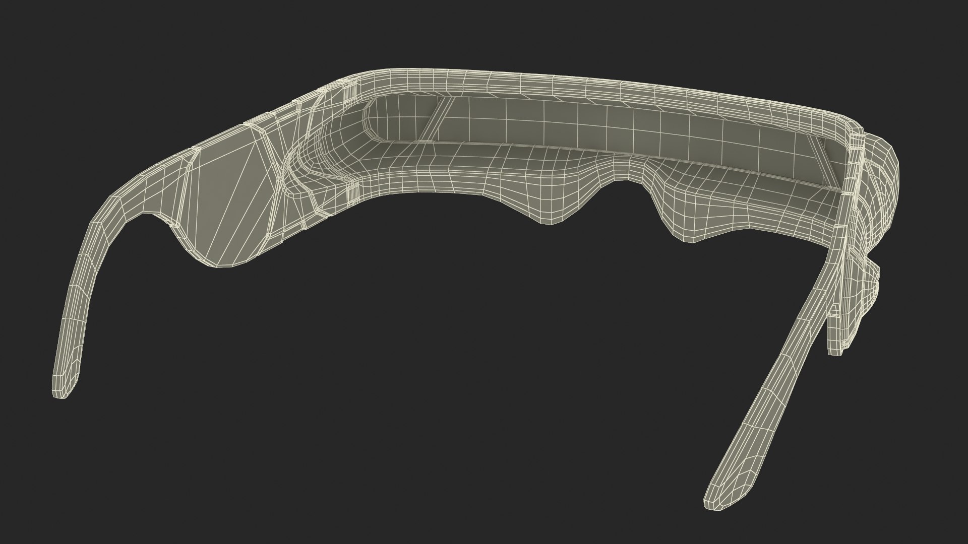 3D Futuristic Mono Lens Sunglasses Red - TurboSquid 2239803