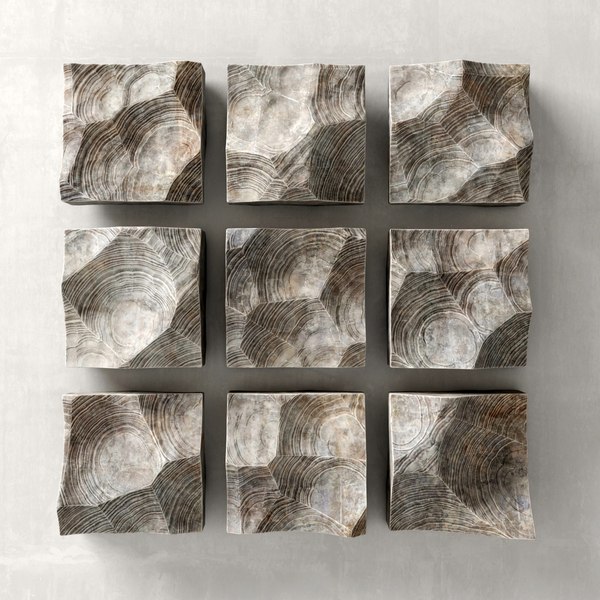 3D panel stone cube - TurboSquid 1482497