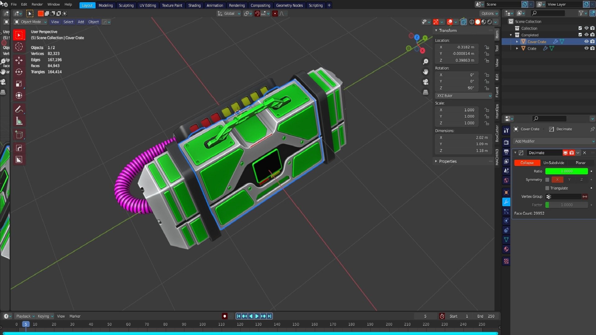 SCI-FI Triangle Crate 3D model - TurboSquid 1851157