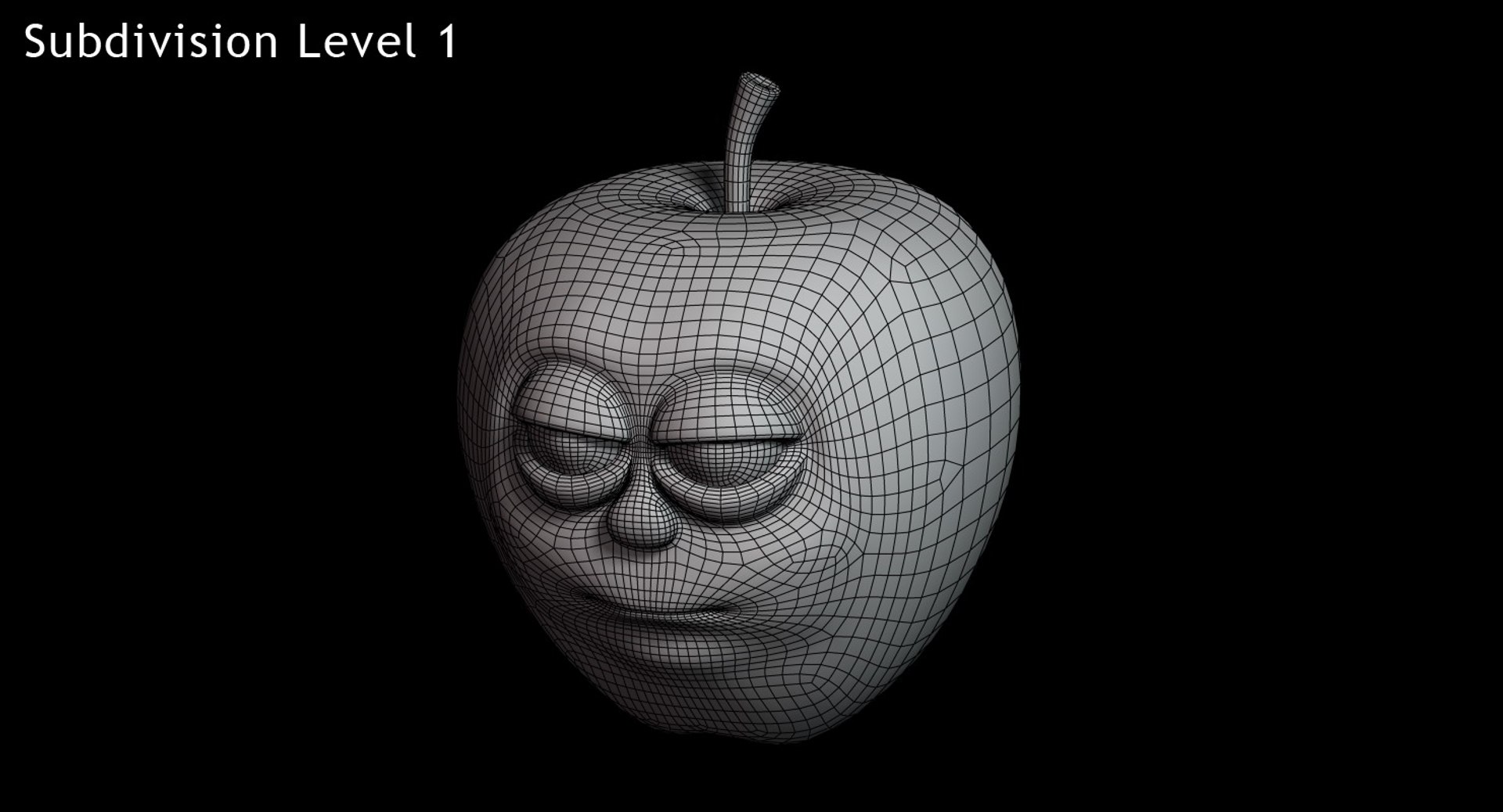 3d apple cartoon model