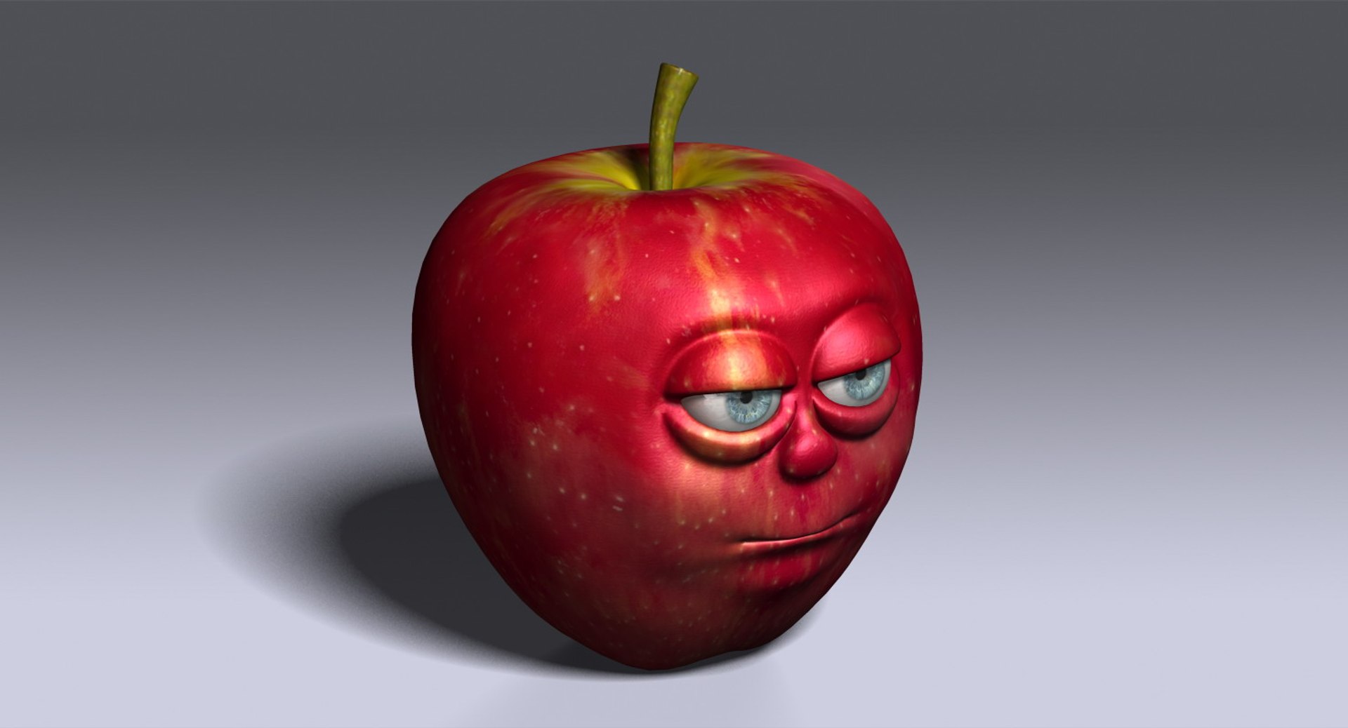 3d apple cartoon model