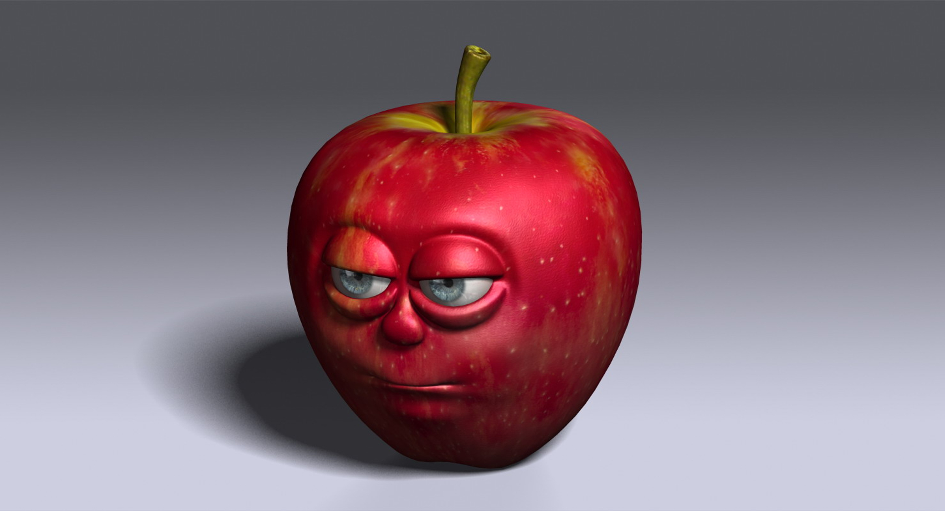 3d apple cartoon model