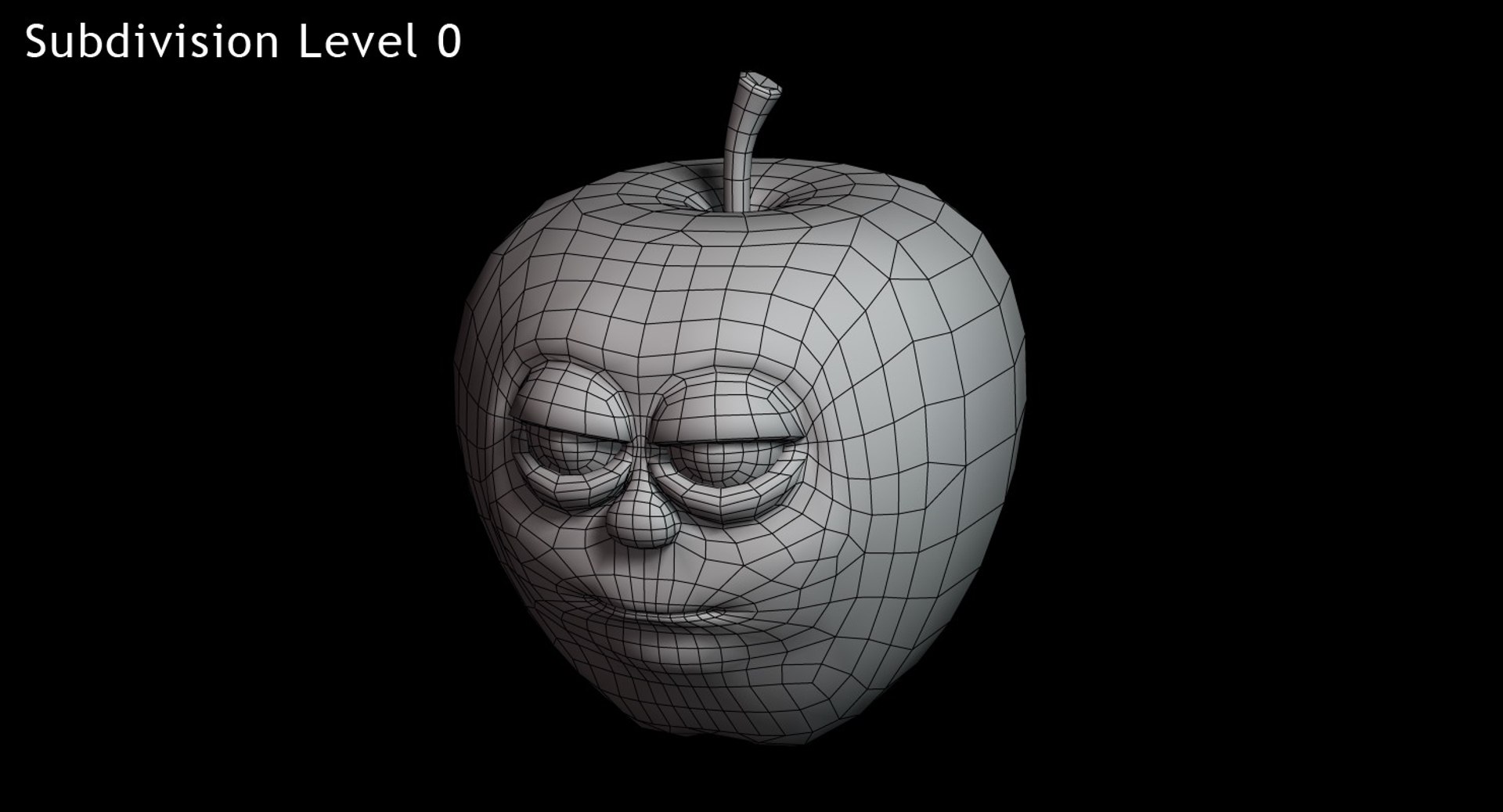 3d apple cartoon model