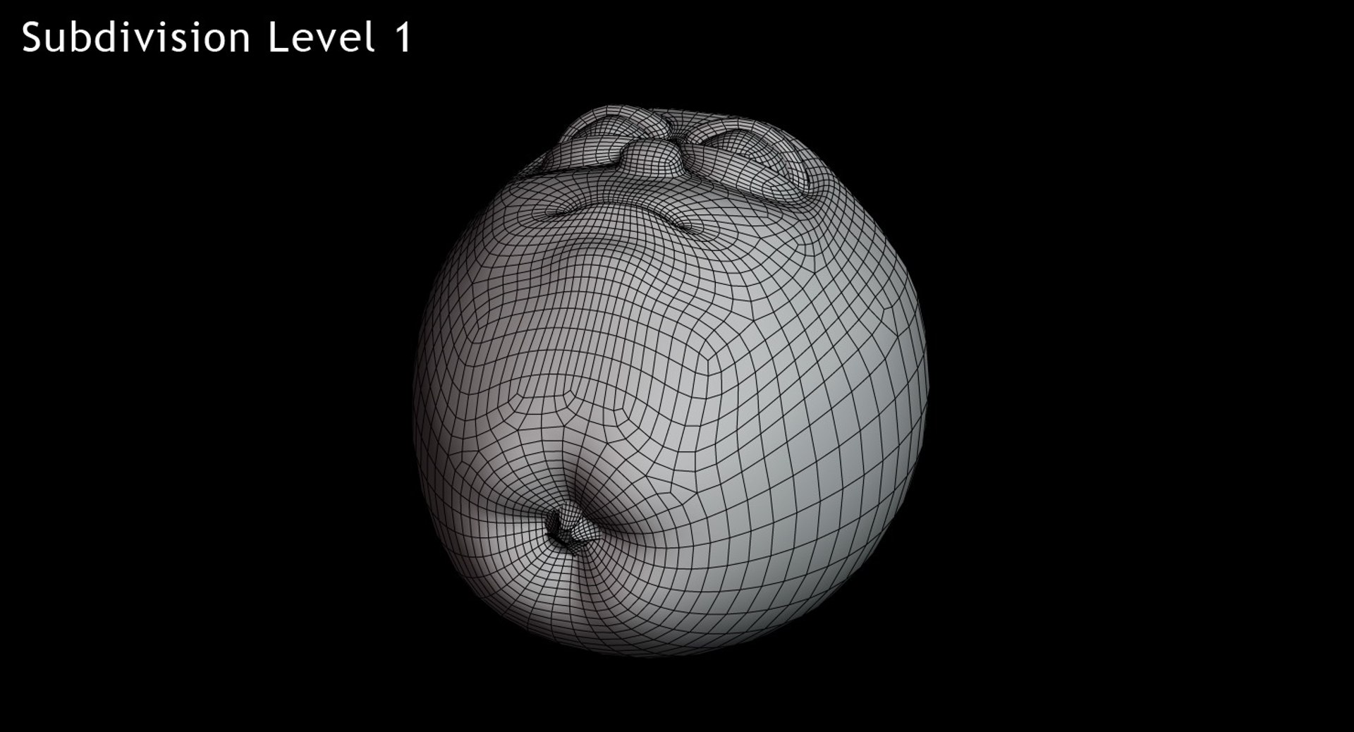 3d apple cartoon model