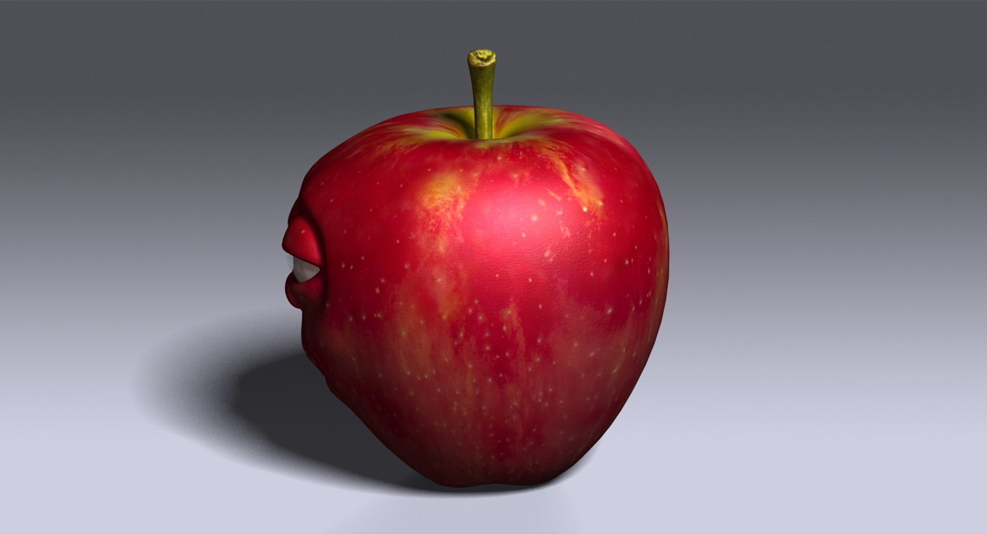 3d apple cartoon model