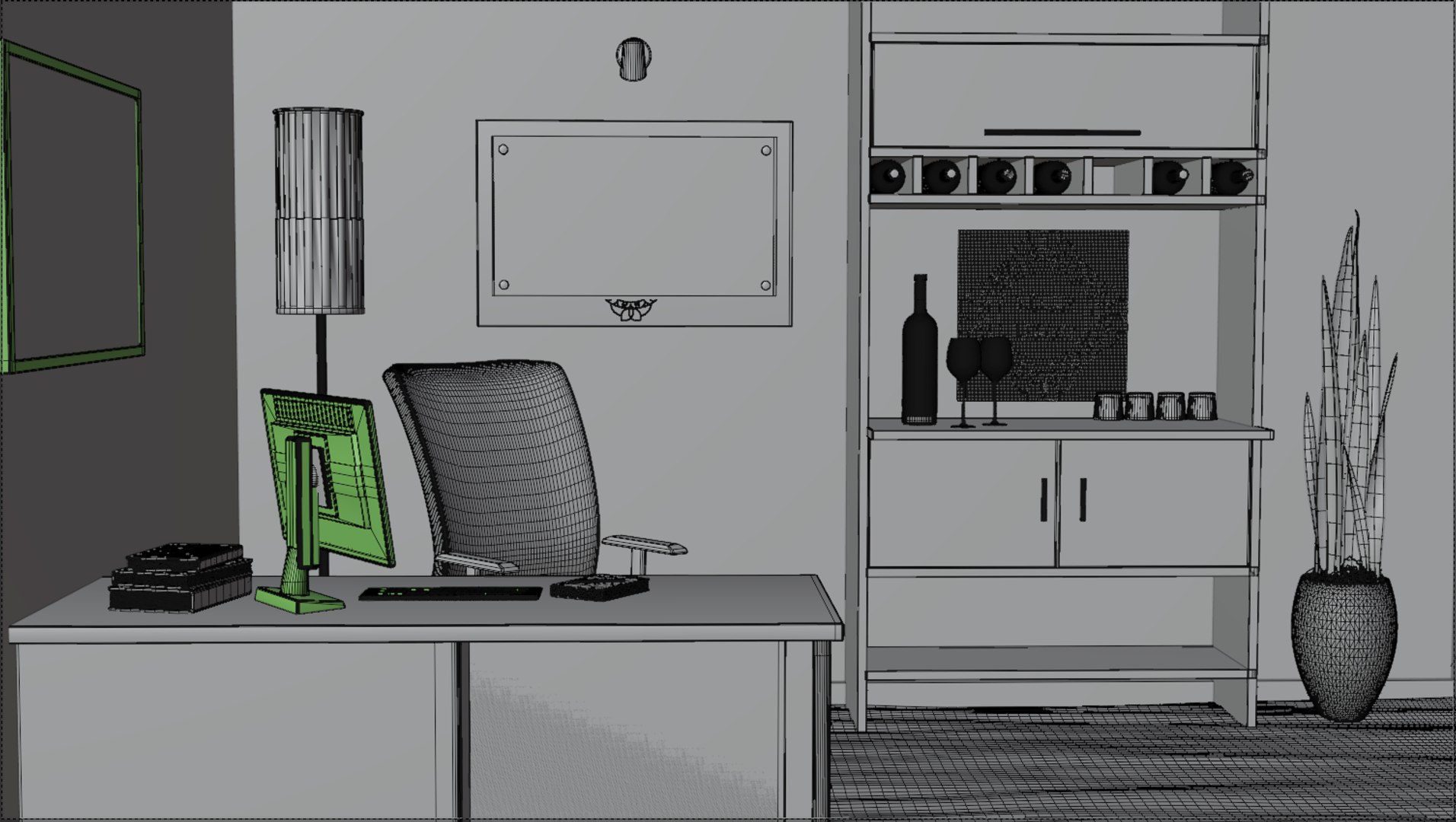 3D Office Scene - TurboSquid 1594675