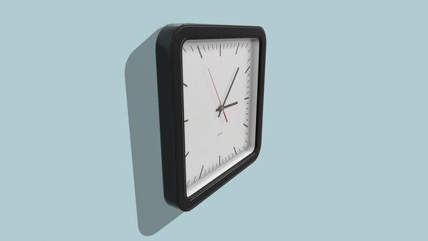 3D model low-poly wall clock - TurboSquid 1648452