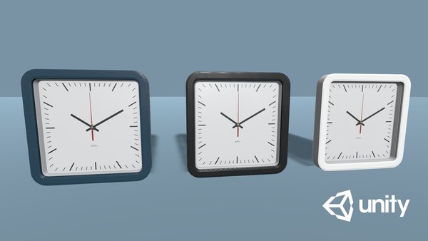 3D model low-poly wall clock - TurboSquid 1648452