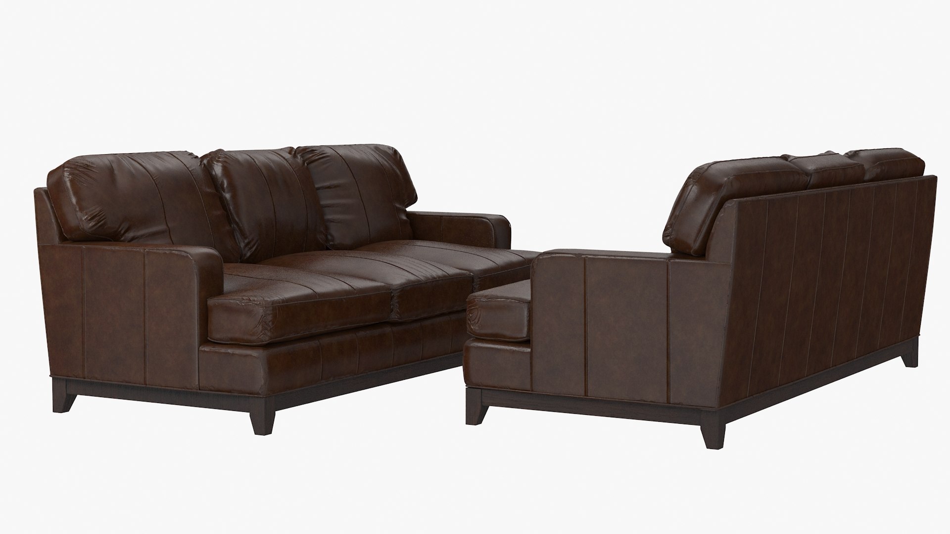 3D model Ethan Allen Arcata leather sofa - TurboSquid 1994047